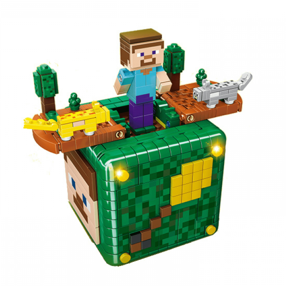 Minadi Pixel Mechanism Box Toy for Kids 7+, Minecraft-Inspired Building ...