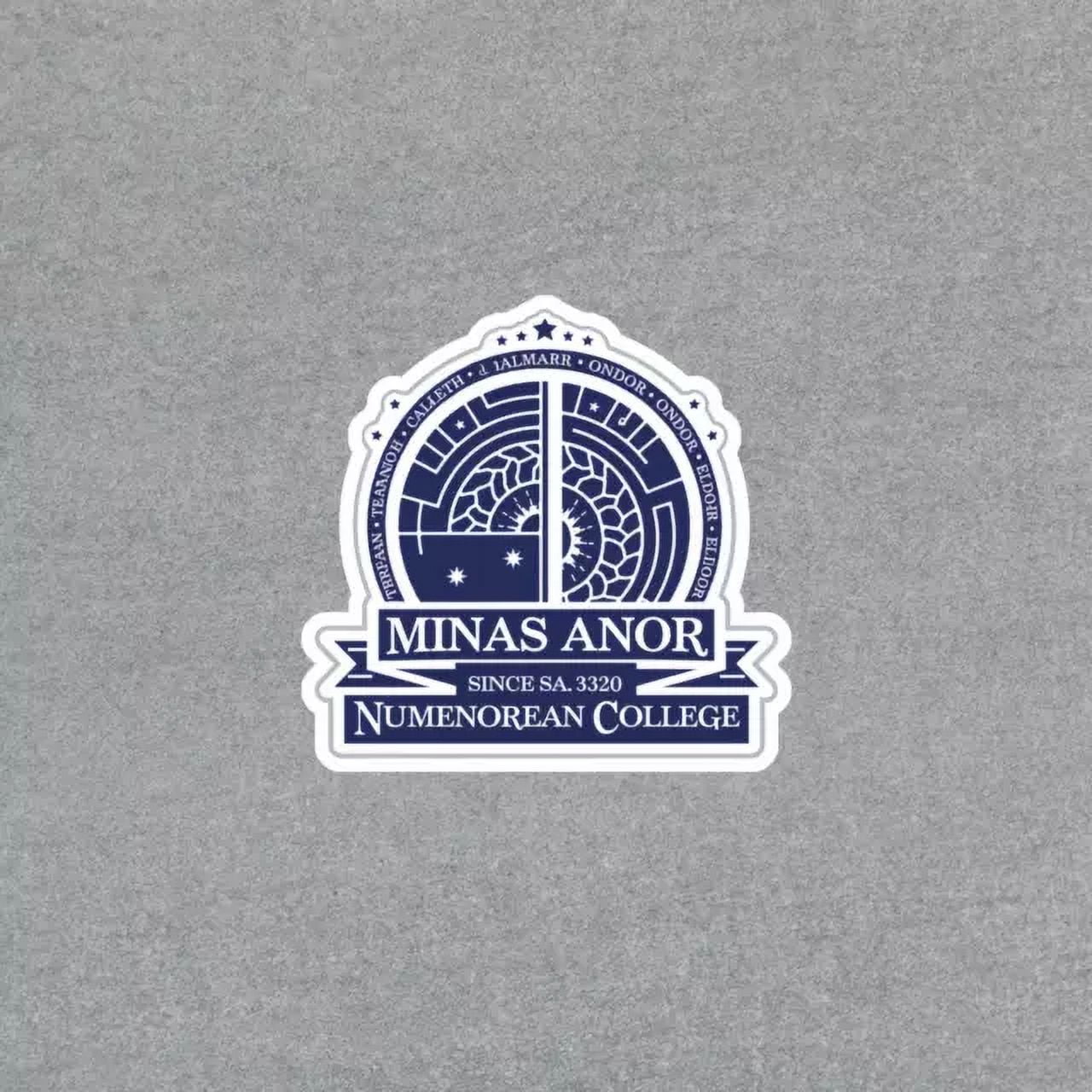 Minas Anor Numenorean College Sticker - Lord Of The Rings Inspired Decalphone Decal Water Bottle ...