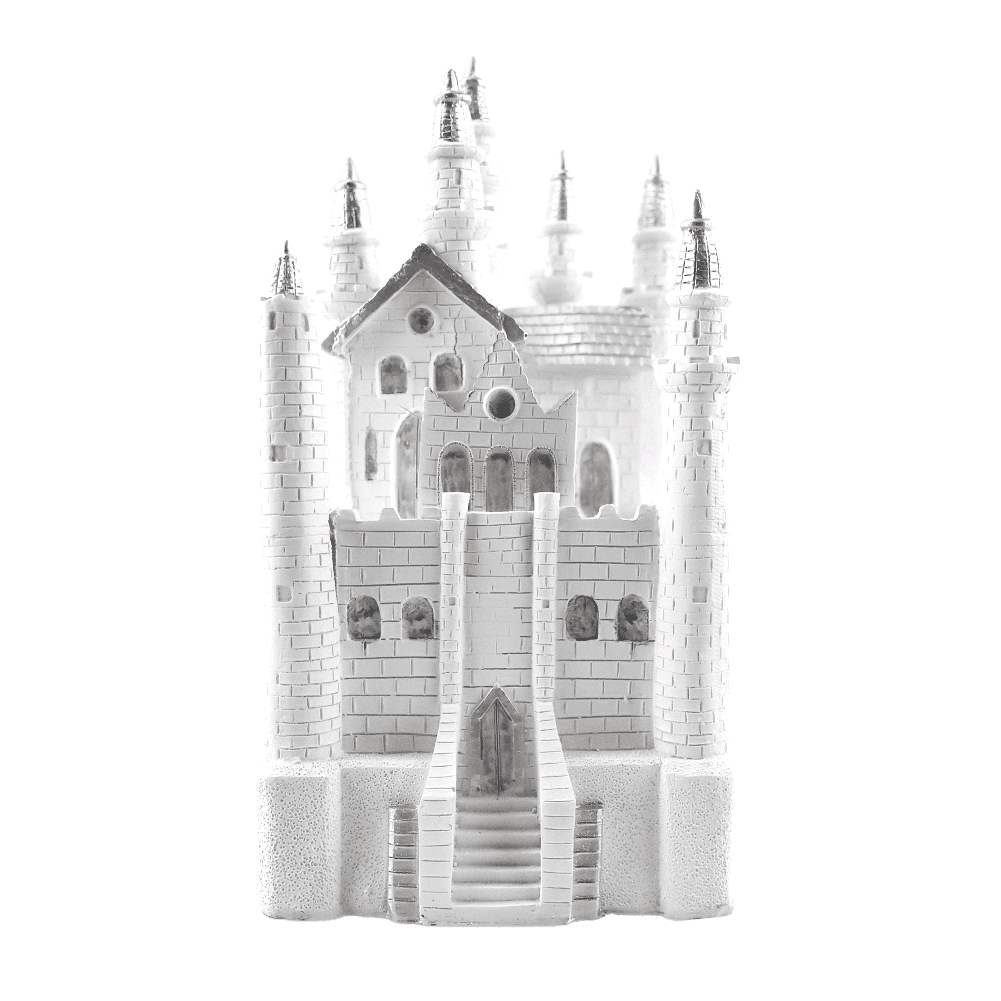 Minature Fantasy Castle Decoration, 9-1/2-inch - Silver - Walmart.com