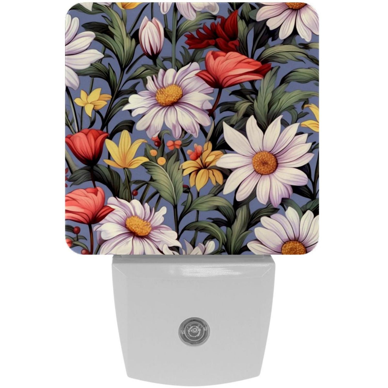 Minced flower LED Square Night Lights - Bright and Compact Bedroom or ...