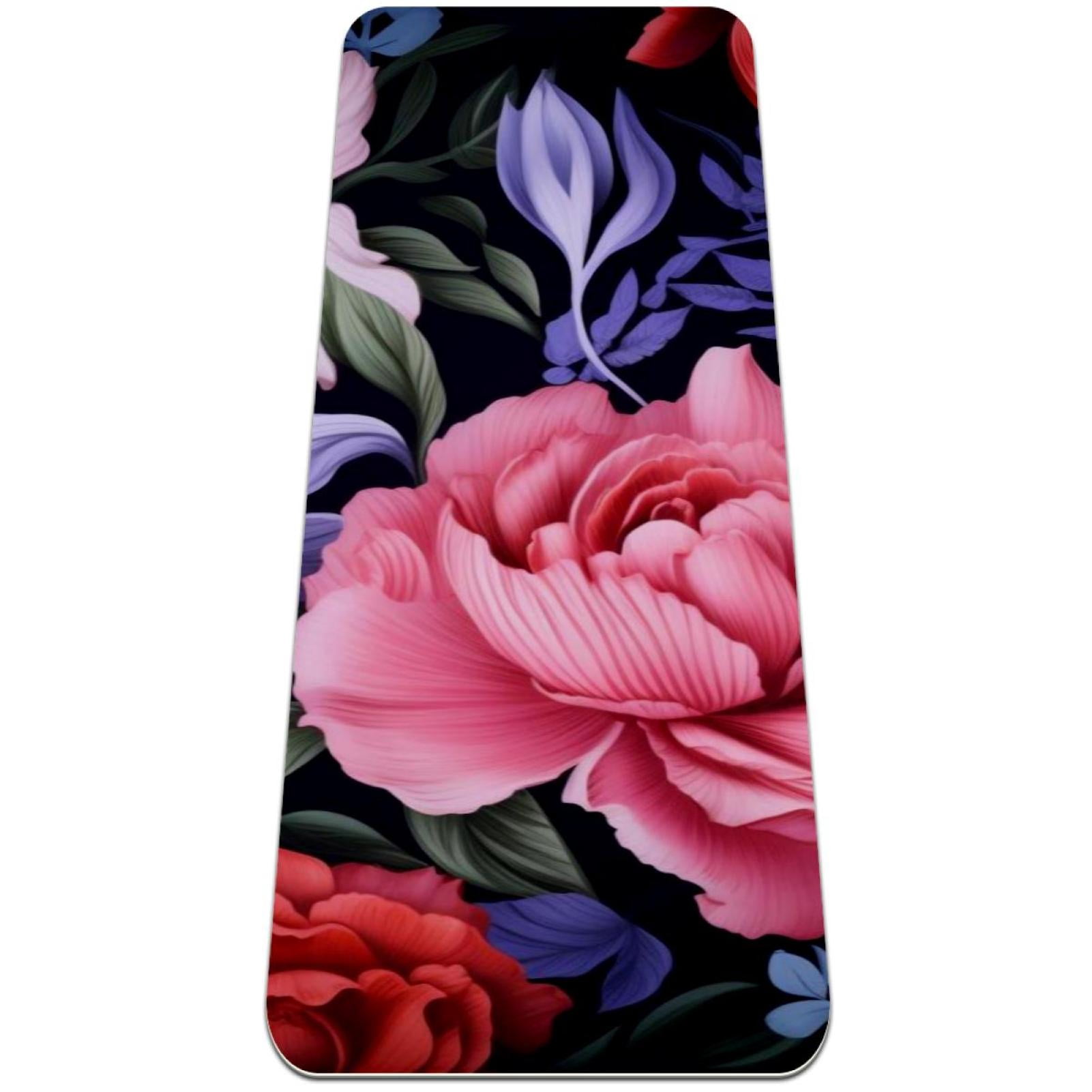 Minced flower TPE Yoga Mat - Exercise Mat for Yoga, Pilates, and ...