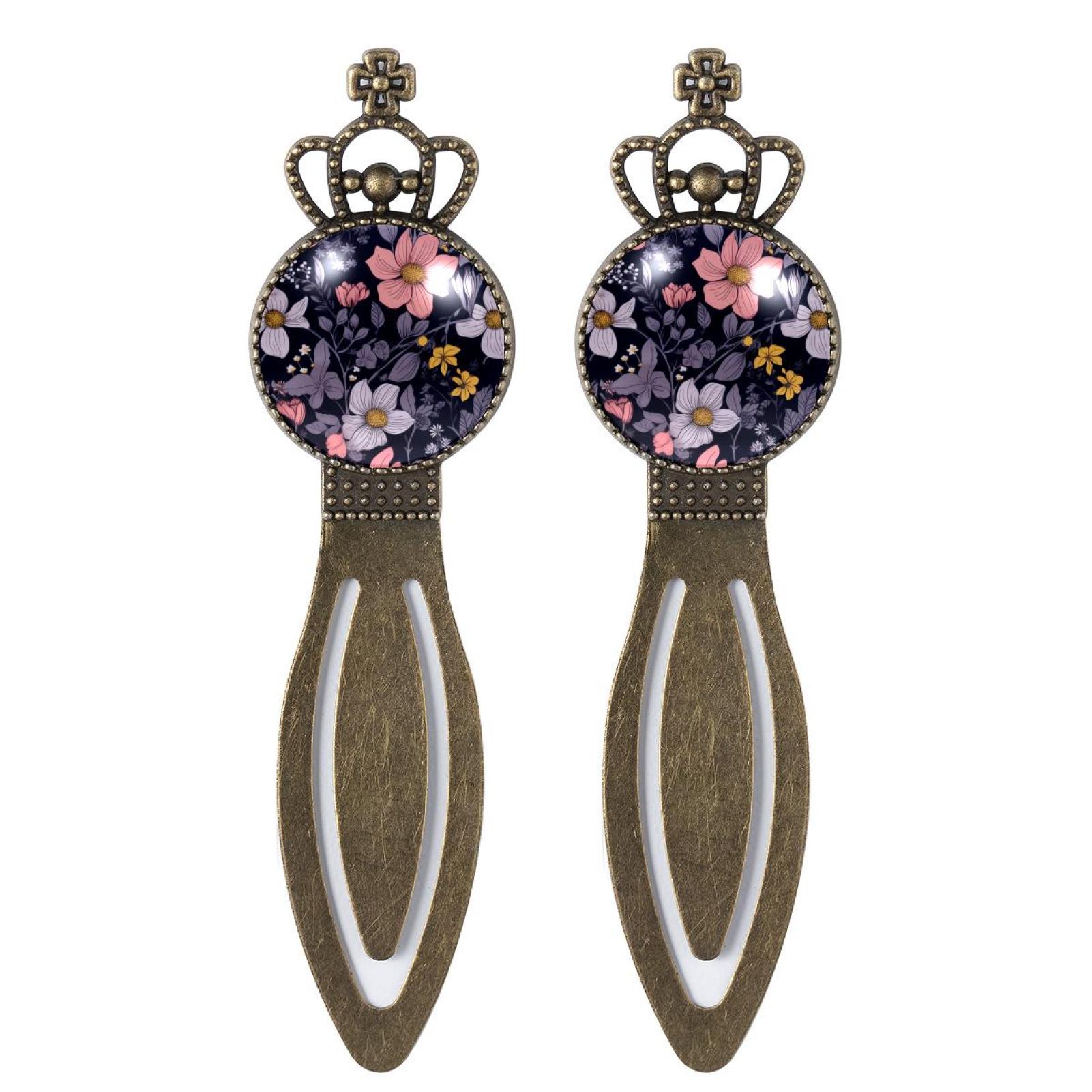 Minced flower Vintage Copper Crown-Shaped Bookmarks - Set of 2 ...