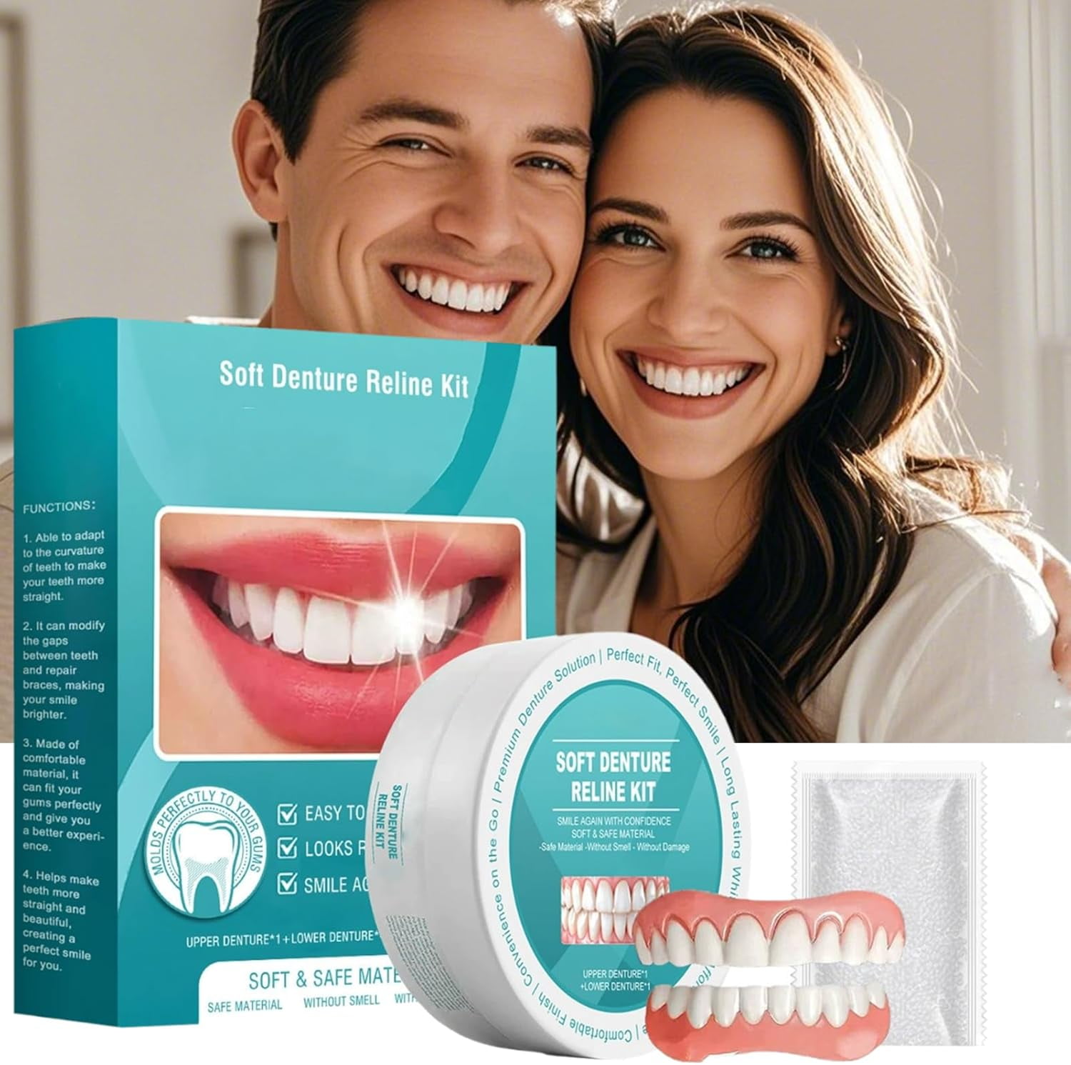 Minceetbien Dentures, Minceetbien Silicone Reline Denture Set - 100% ...