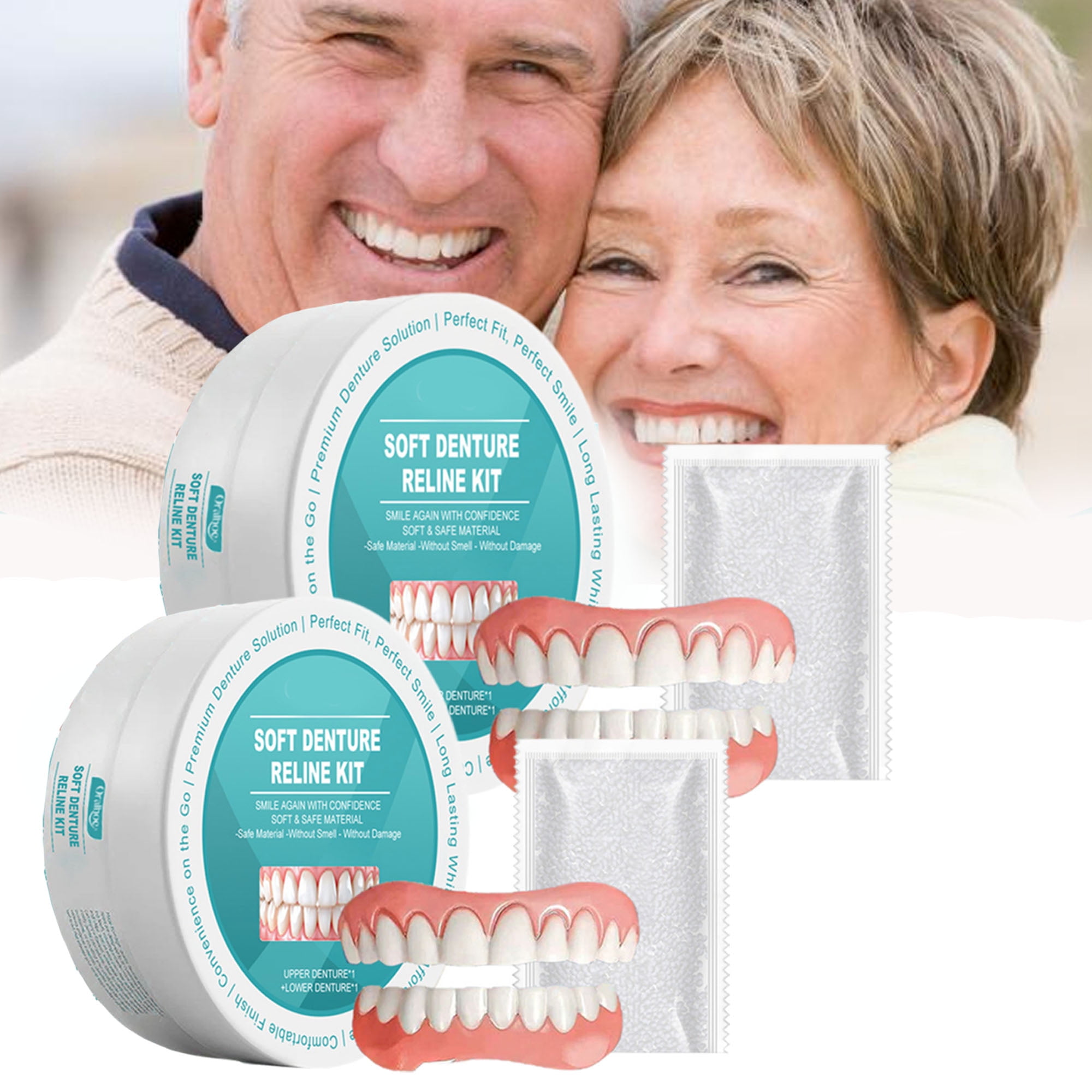 Minceetbien Dentures, Minceetbien Silicone Reline Denture Set, Silicone ...