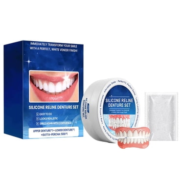 Reline-It Advanced Denture Reliner Kit for Upper & Lower Dentures, Easy ...