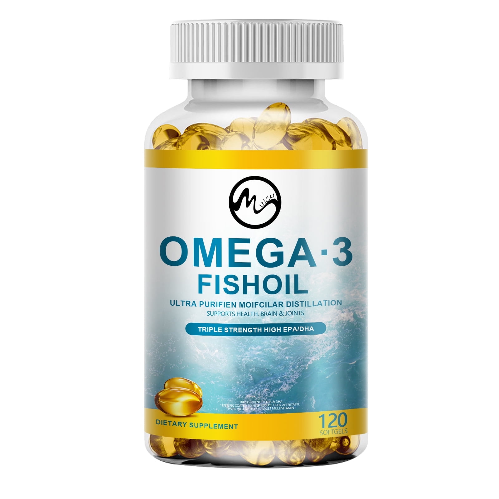 Minch Deep Sea Fish Oil Capsule Triple Strength Omega3 Support ...