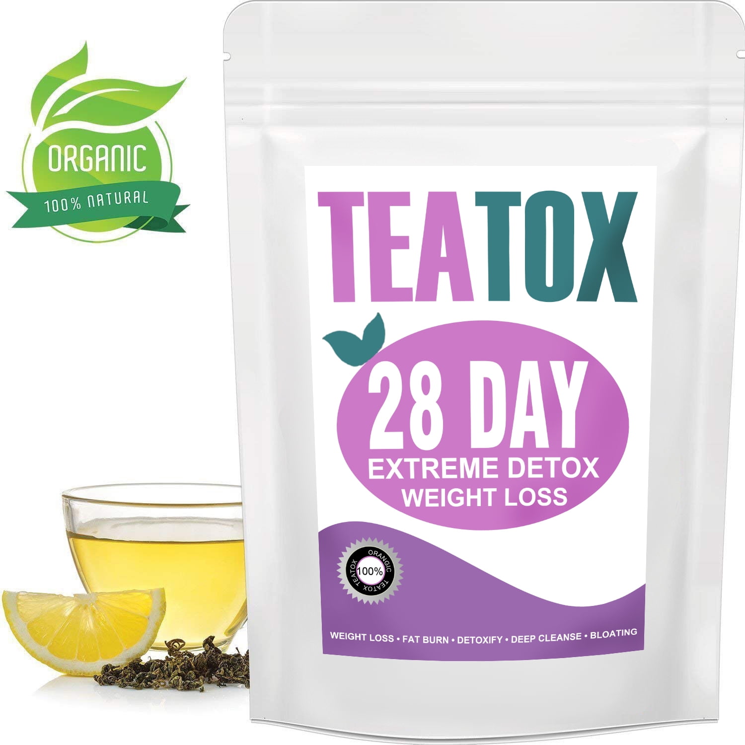 Minch Detox Tea, Organic Herbal Cleanse Tea Bags, 28 Day Weight Loss ...