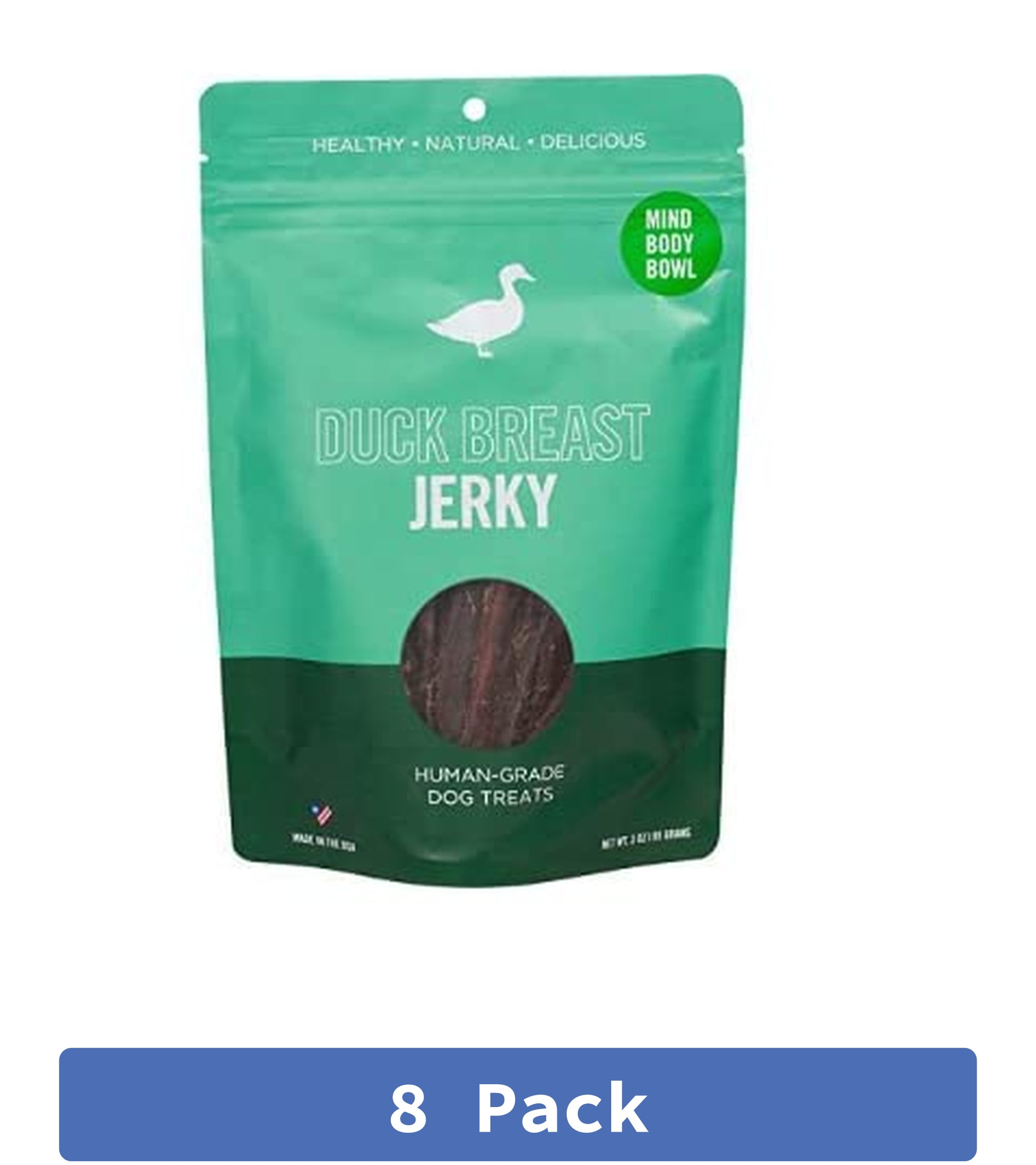 Mind Body Bowl Dog Treat Duck Breast Jerky 3 oz (Pack Of 8) - Walmart.com