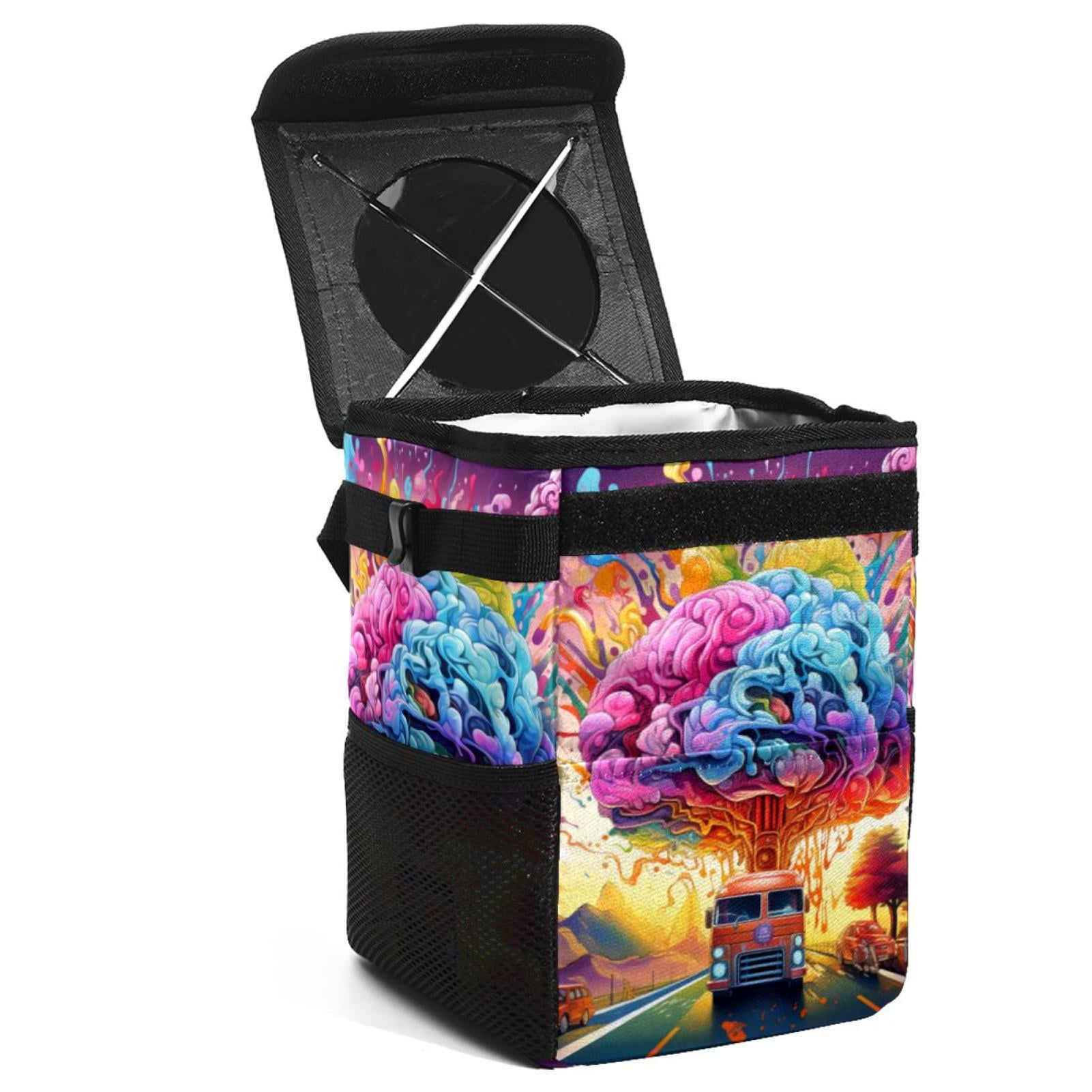 Mind Car Foldable Car Garbage Can Trash Can for Car, with Lid, Leak ...