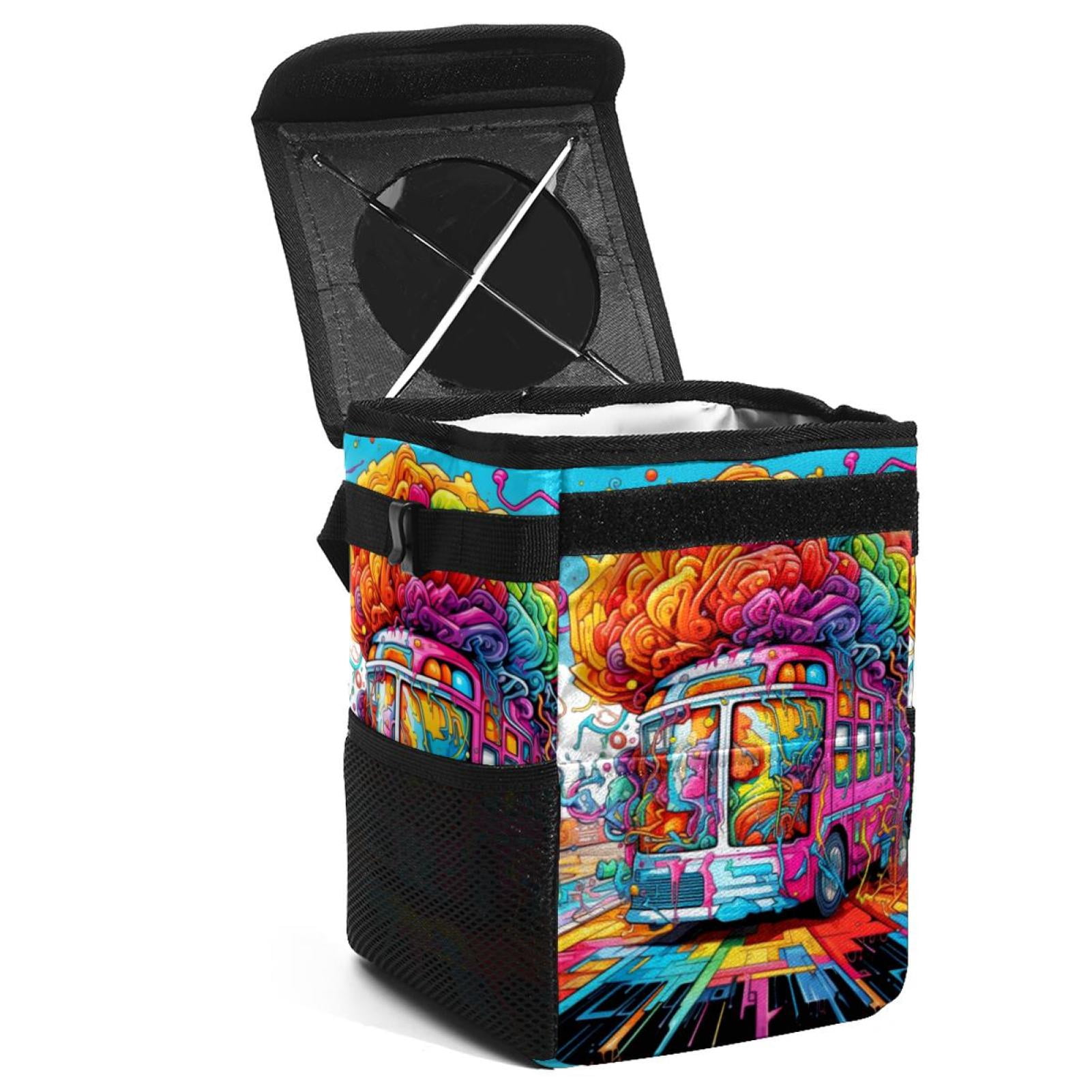 Mind Car Foldable Car Trash Bin with Lid, Leak-Proof, Hanging Storage ...