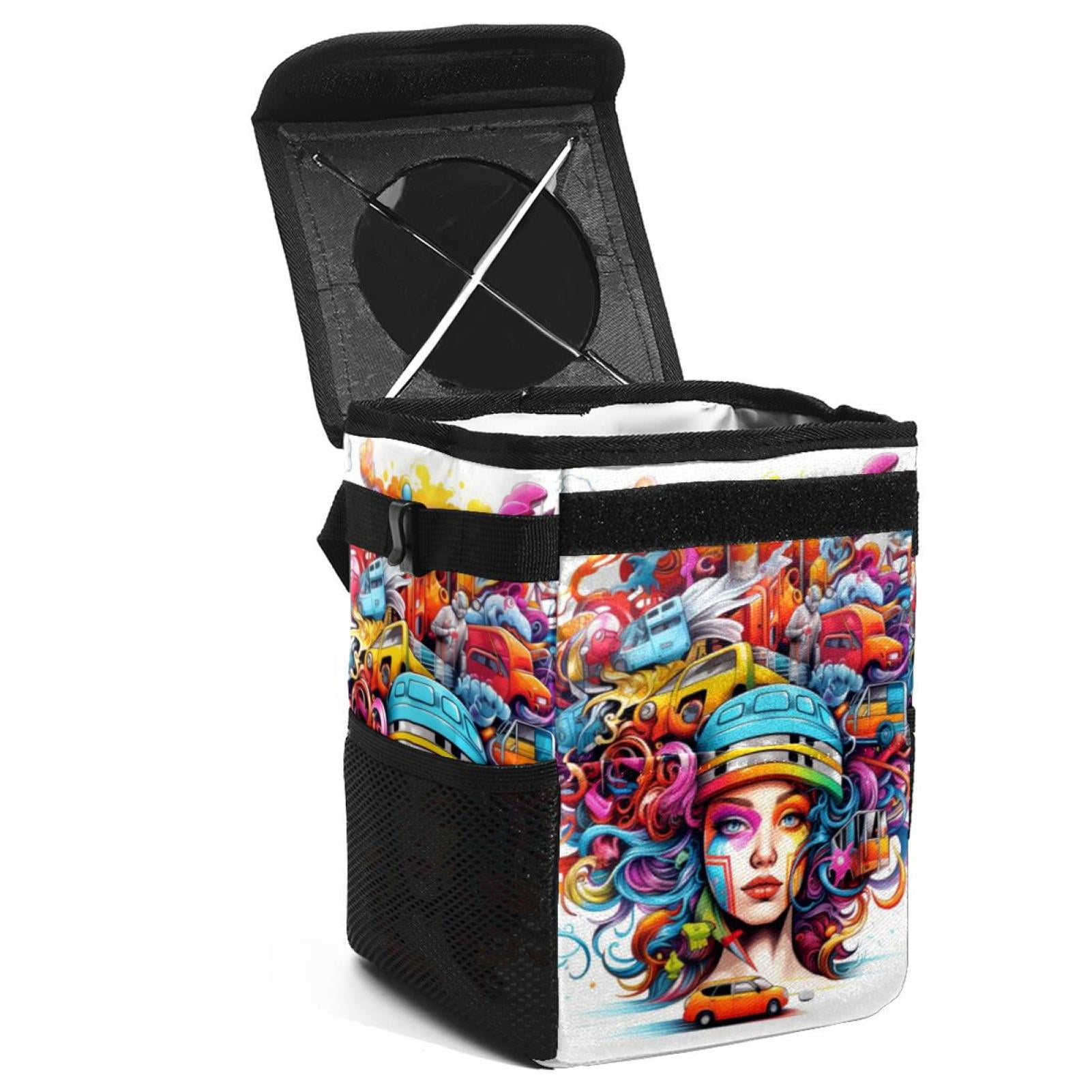 Mind Car Foldable Car Trash Bin with Lid, Leak-Proof, Hanging Storage ...