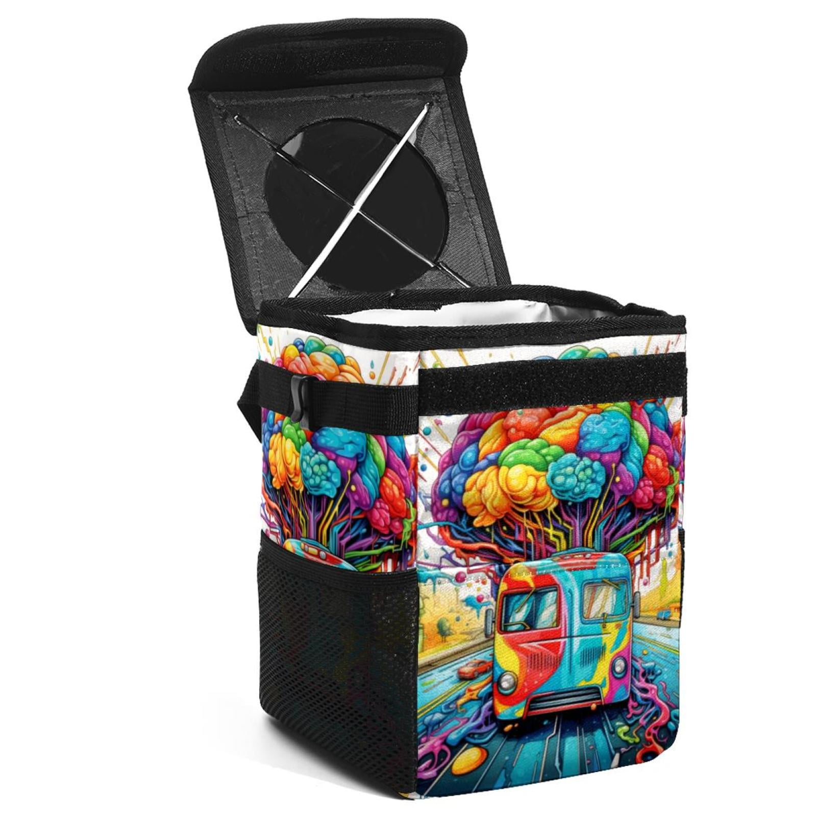 Mind Car Foldable Car Trash Bin with Lid, Leak-Proof, Hanging Storage ...