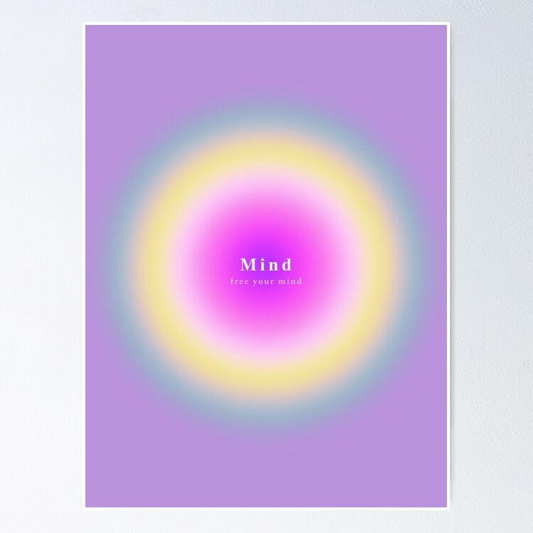 Mind Gradient - Free Your Mind UNFRAMED Poster, 12x18 - Walmart.com