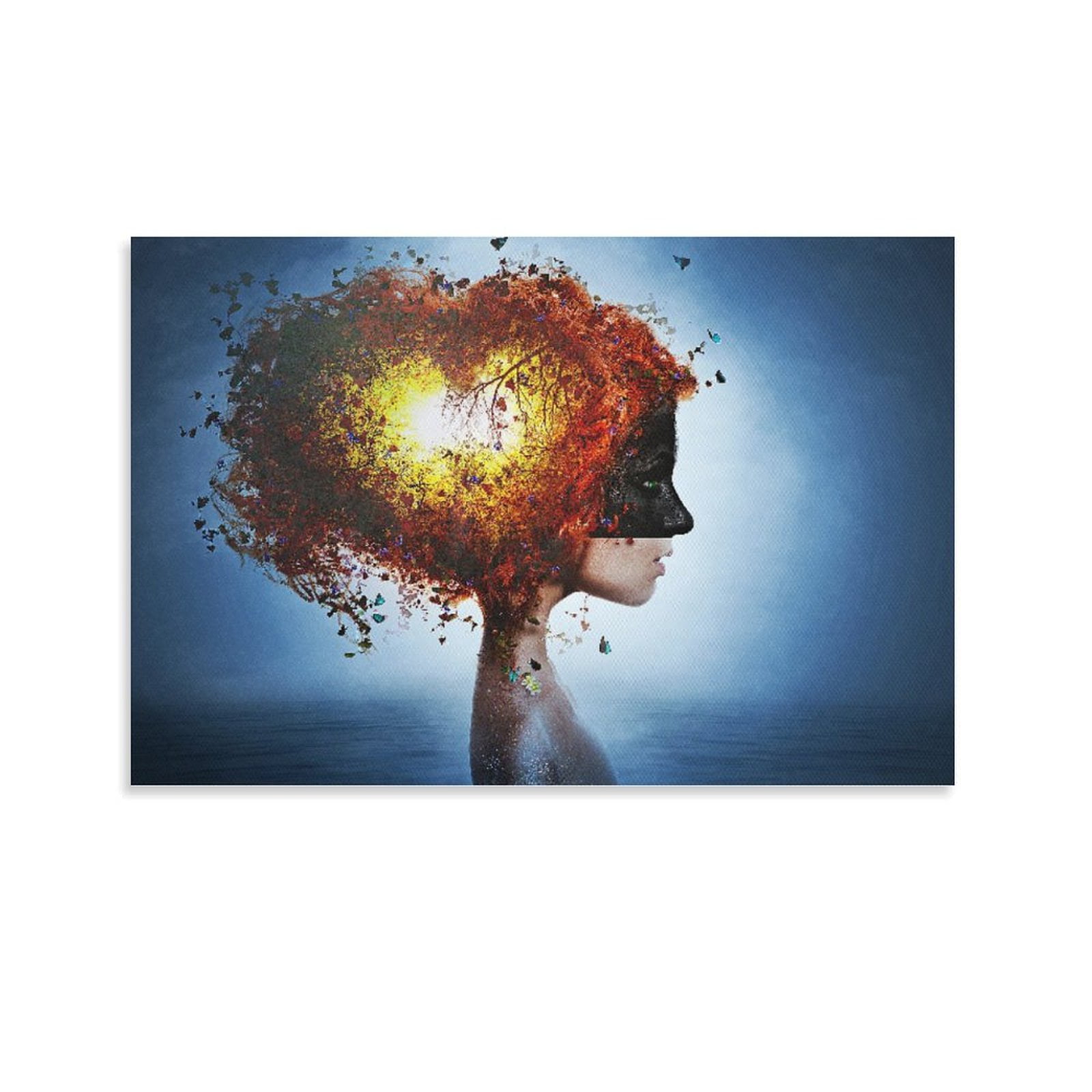 Mind Love Heart Surreal Girl Canvas Art Poster And Wall Art Picture ...