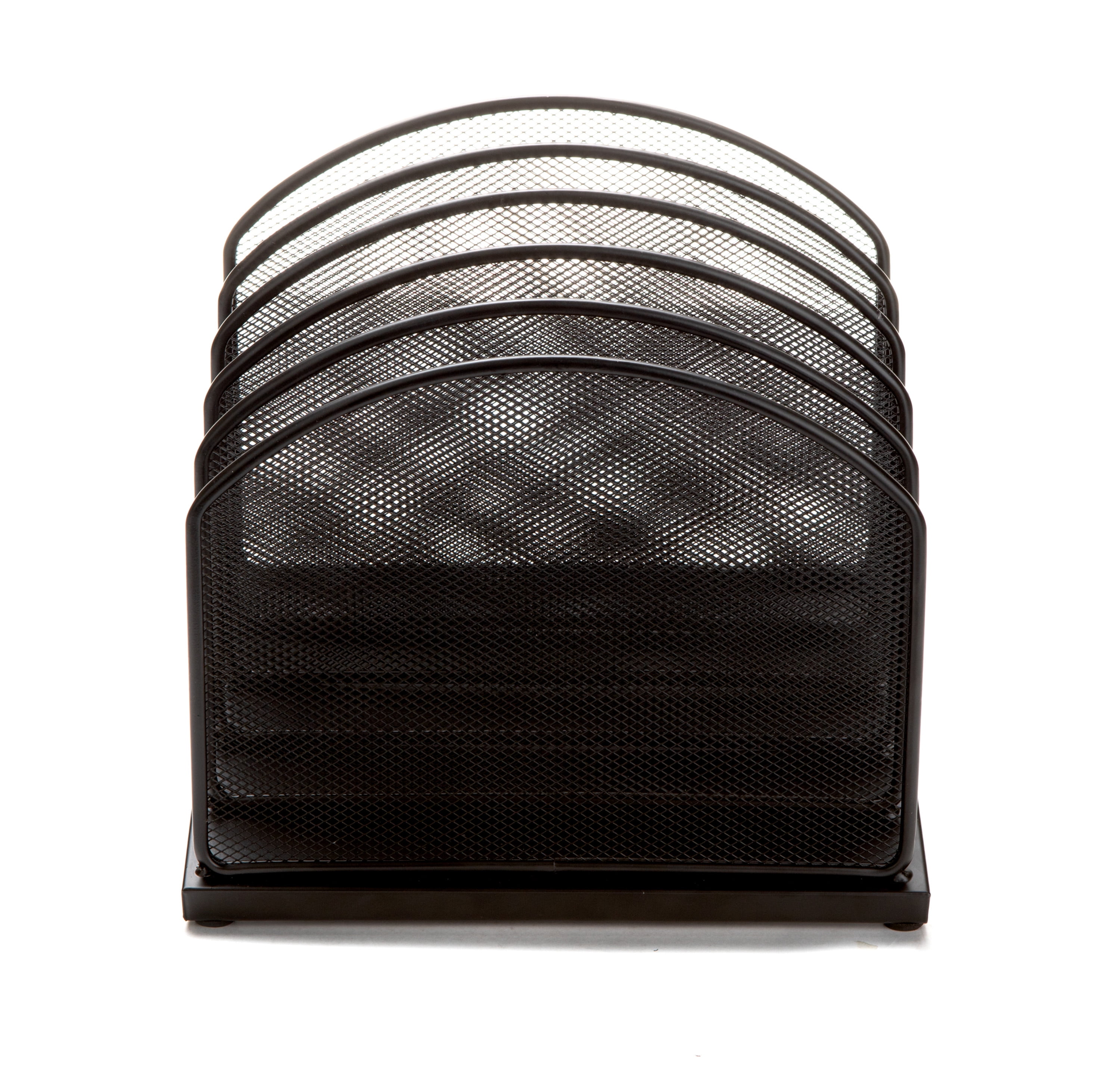 Mind Reader 5 Section Incline Mesh Paper Organizer, Staggered Desk ...