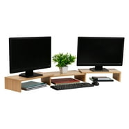 FITUEYES 3 Shelf Monitor Stand Riser with Adjustable Length and Angle ...