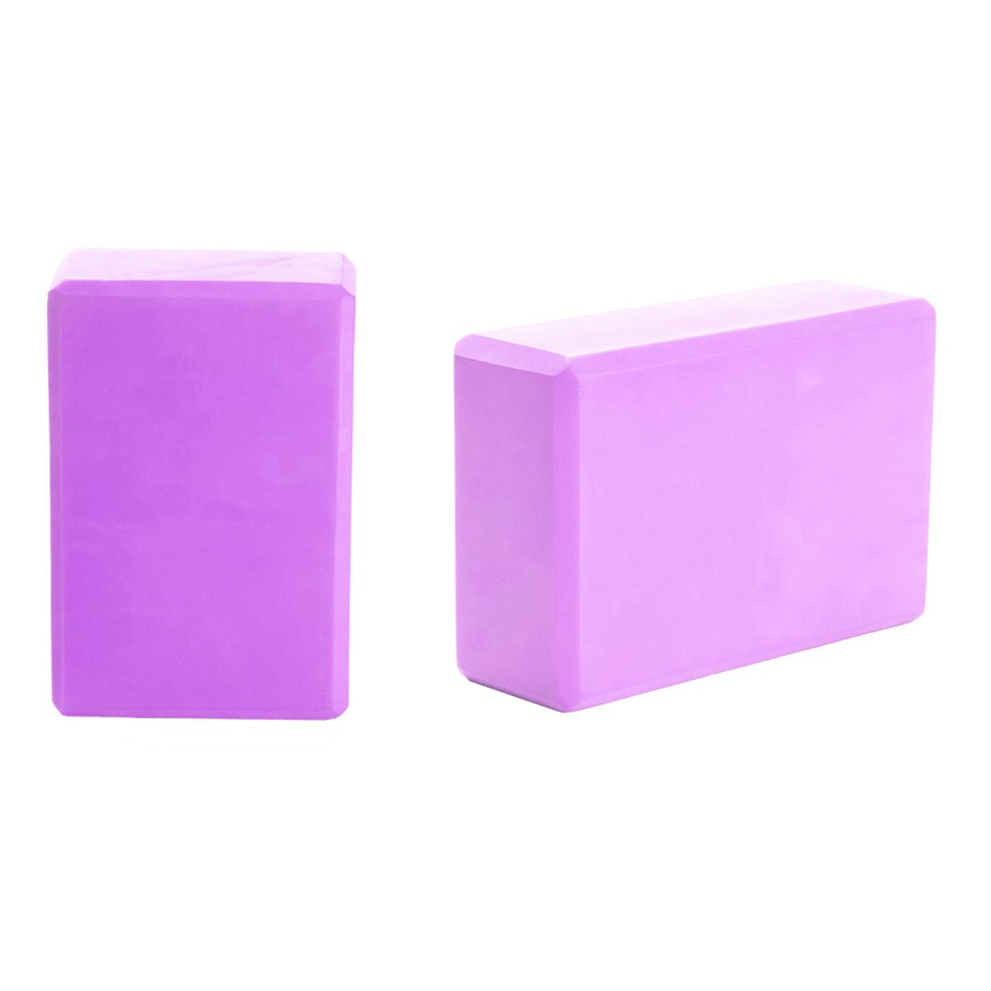 Mind Reader High-Density Yoga Blocks, 6"H x 9"W x 3"L, Purple, Set Of 2 ...