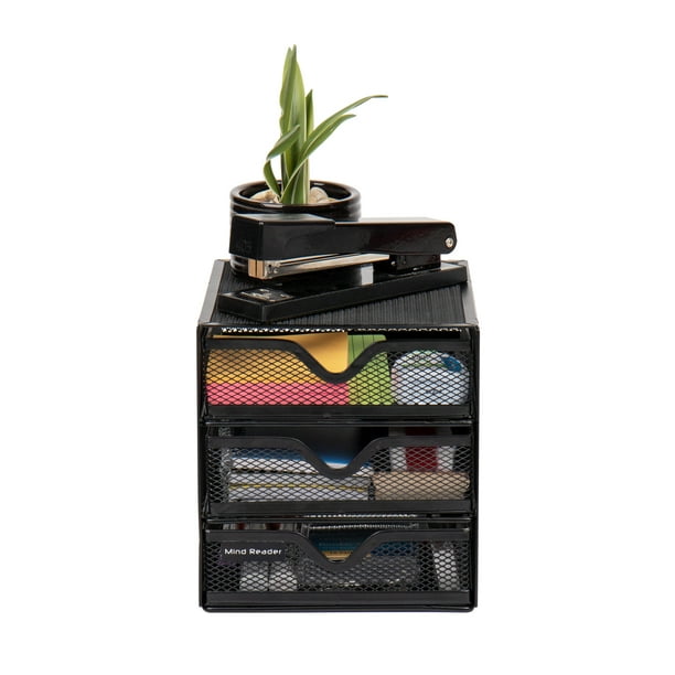 Mind Reader Mesh Mini 3 Tier Drawer Organizer, Desk Supplies Office ...