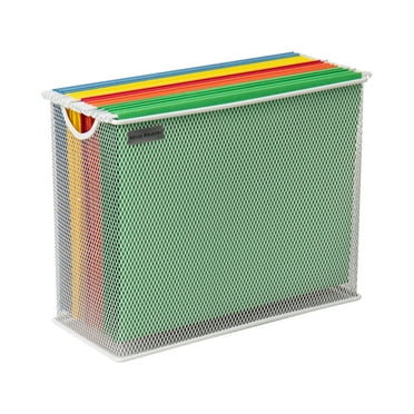 TRU RED Matte Black Wire Mesh File Organizer for Office Desk, Letter ...