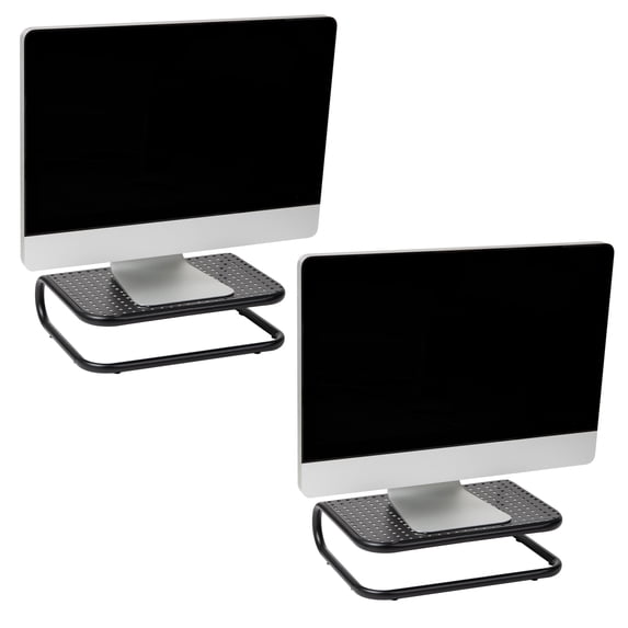 Mind Reader Metal Monitor Stand Set of 2, Desk Riser Organizer for ...