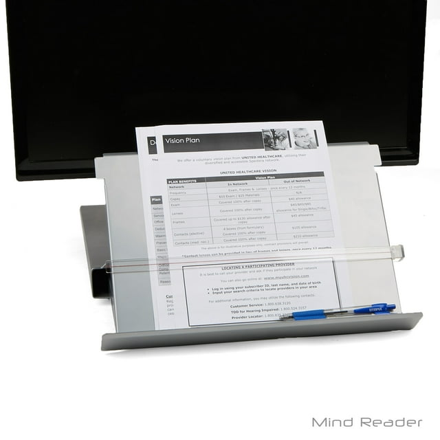 Mind Reader Metal Monitor Stand Riser with Resting Document Holder ...