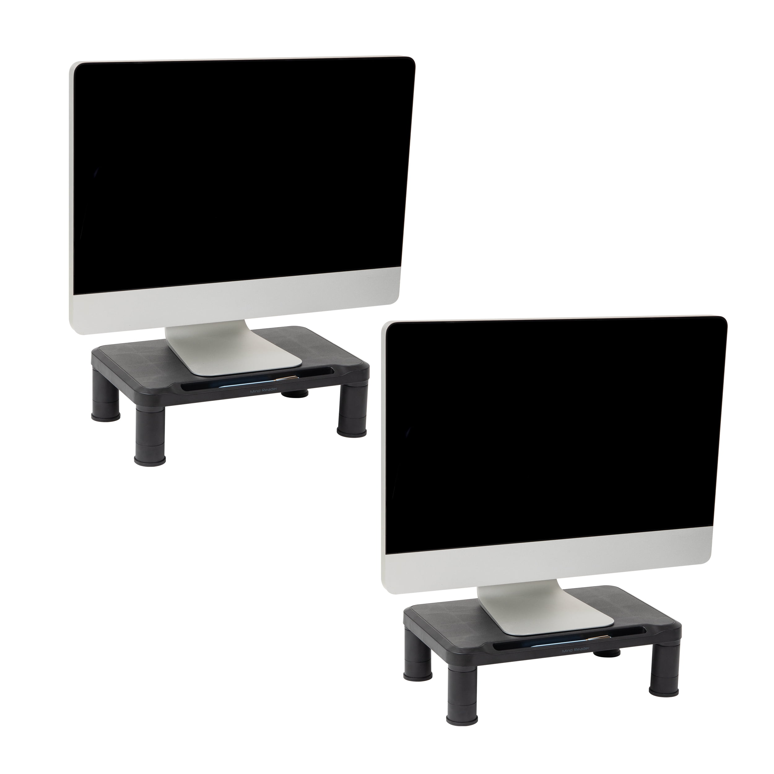 Mind Reader Monitor Stand, Height Adjustable, Laptop, Computer, Riser ...