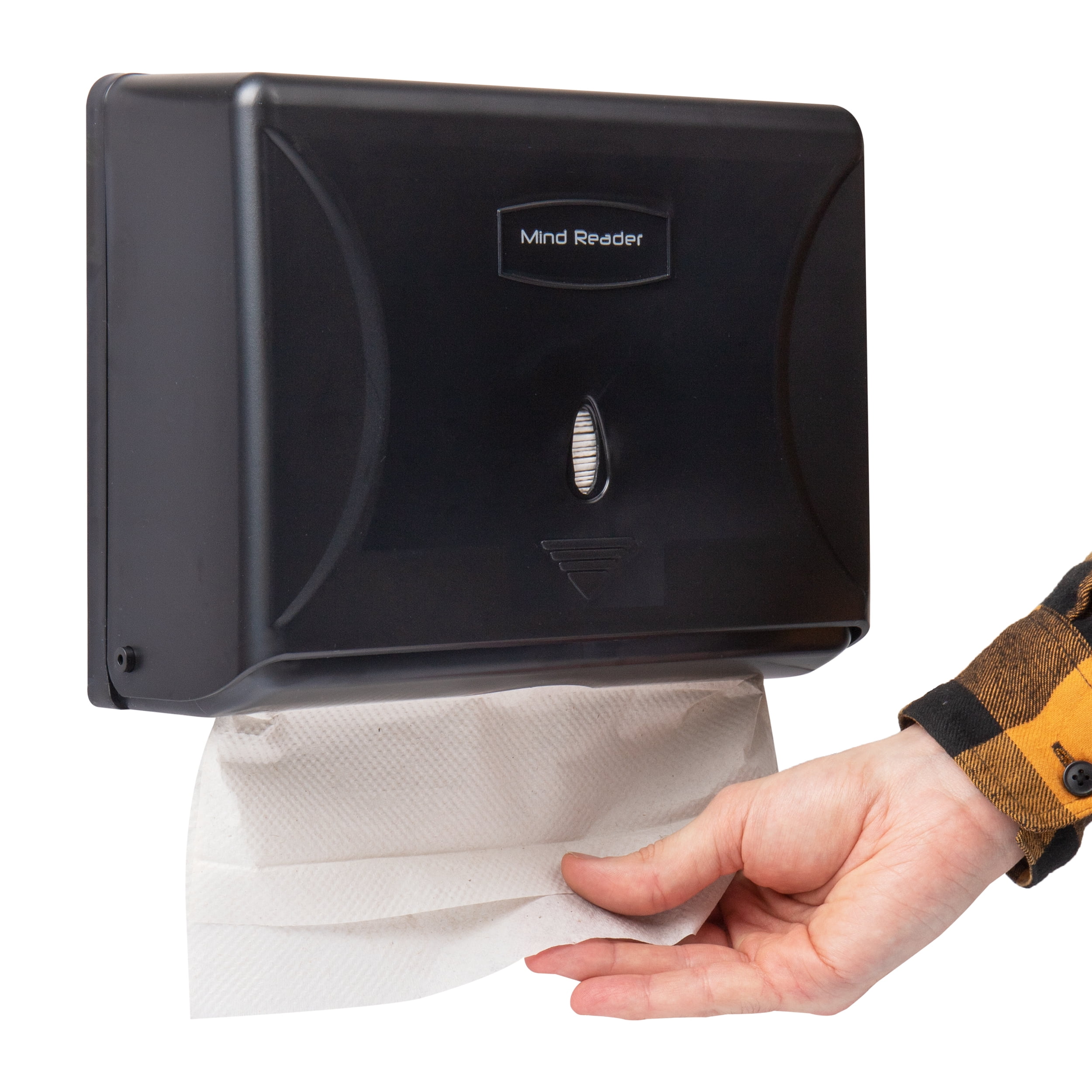 Mind Reader Multi-Fold Paper Towel Dispenser, Paper Towel Holder, Black ...