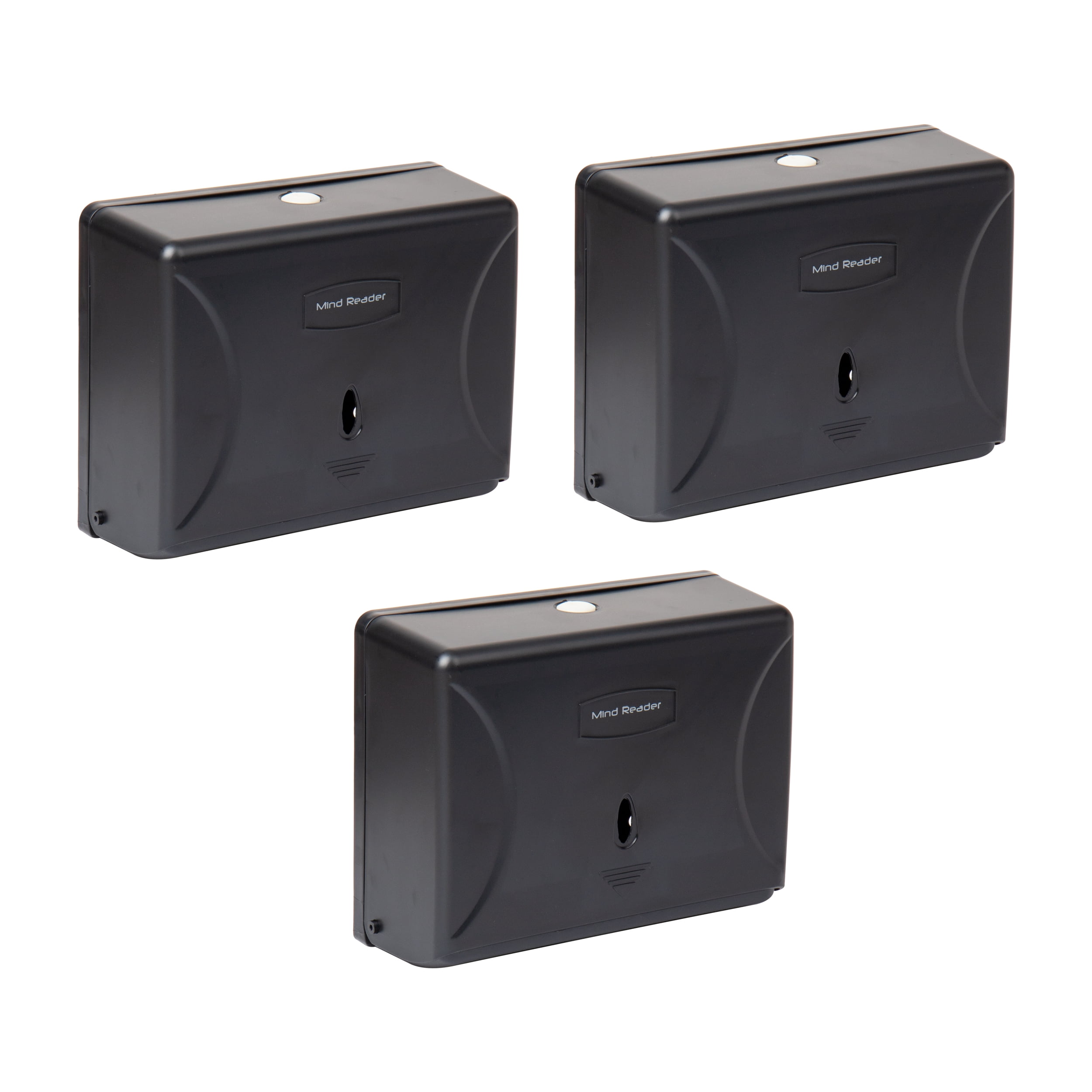 Mind Reader Multifold Paper Towel Dispenser, Wall Mount, Set of 3 ...