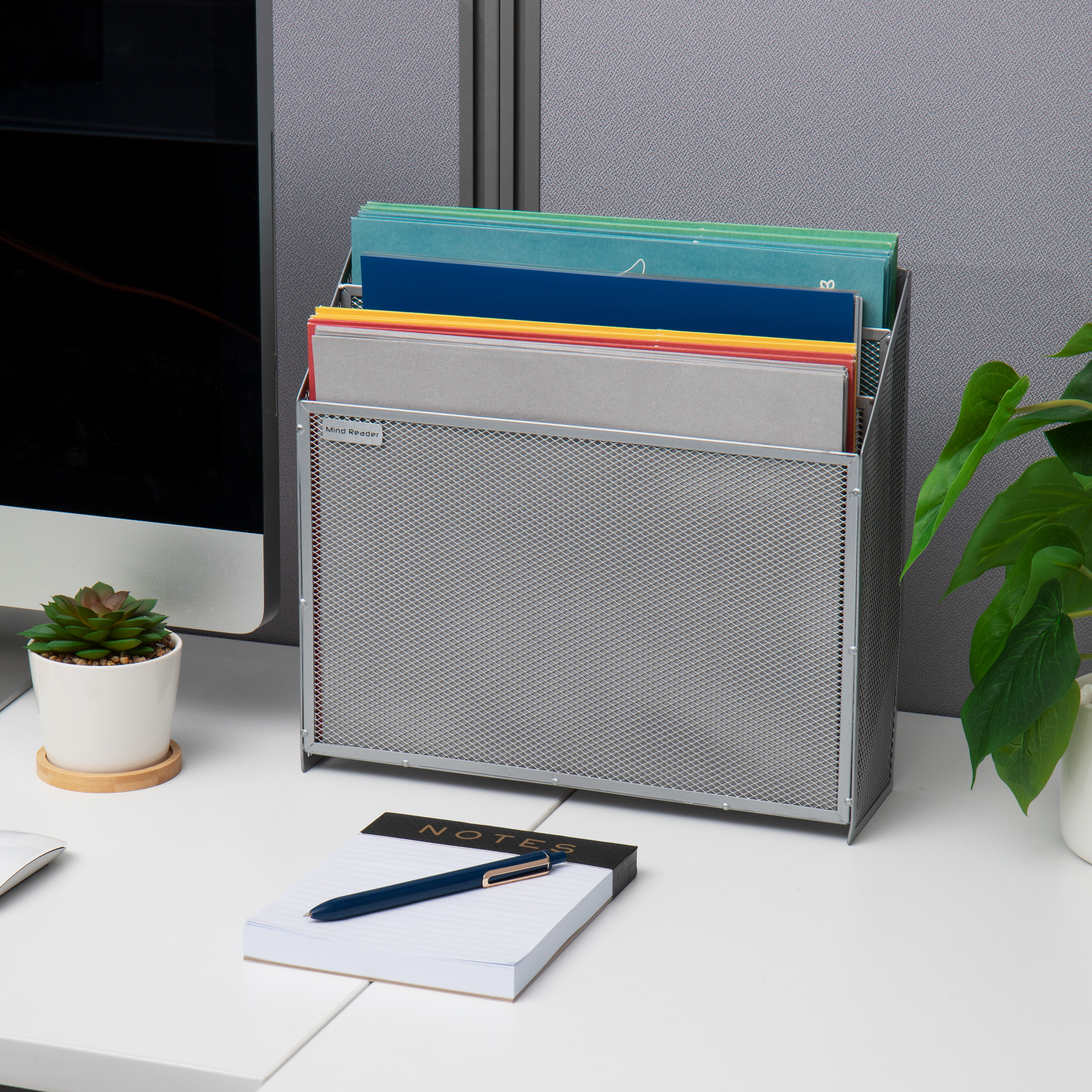 Mind Reader Network Collection, 3-Tier Vertical File Storage Basket ...