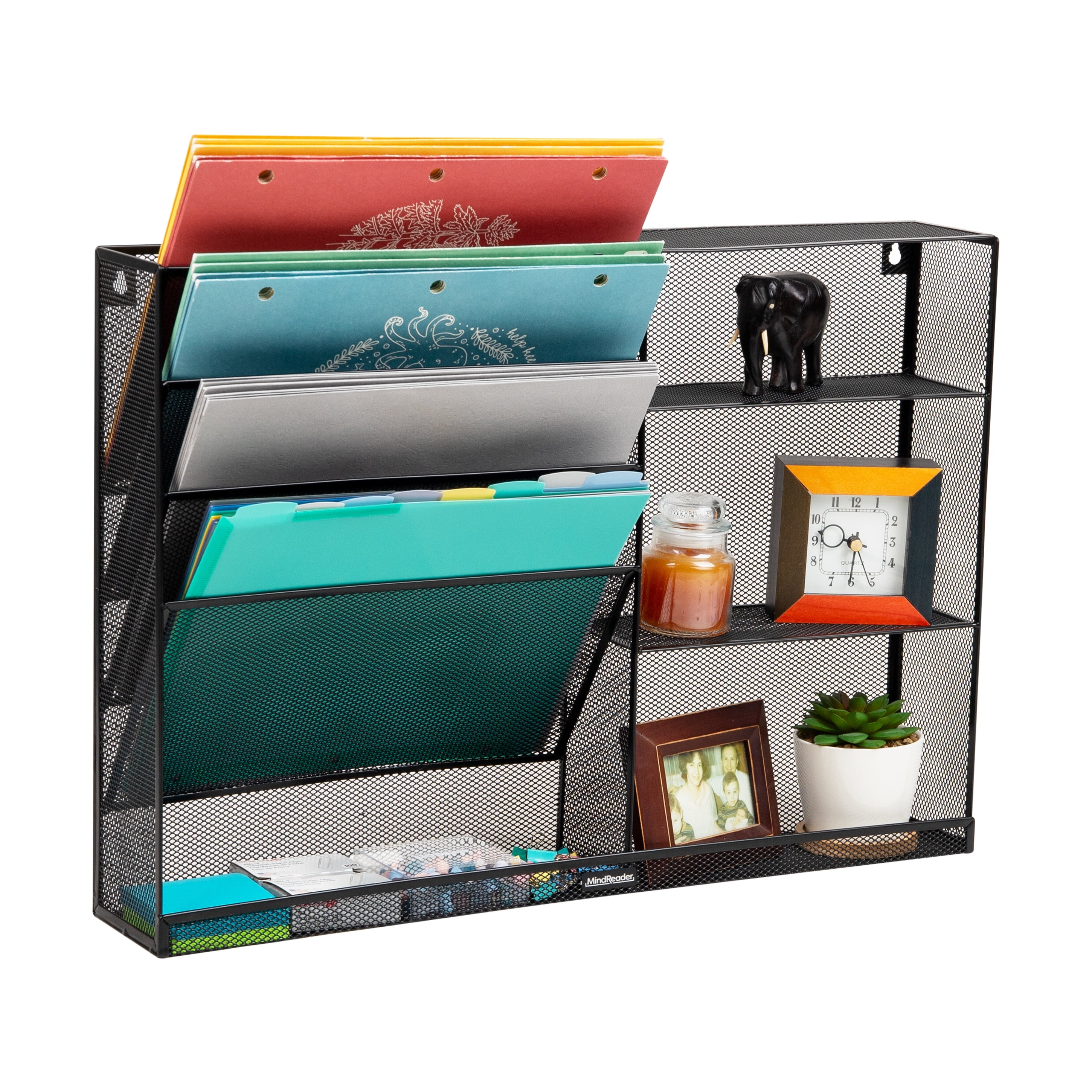 Mind Reader New 4-Tier Vertical File Storage and Shelves, Desktop ...