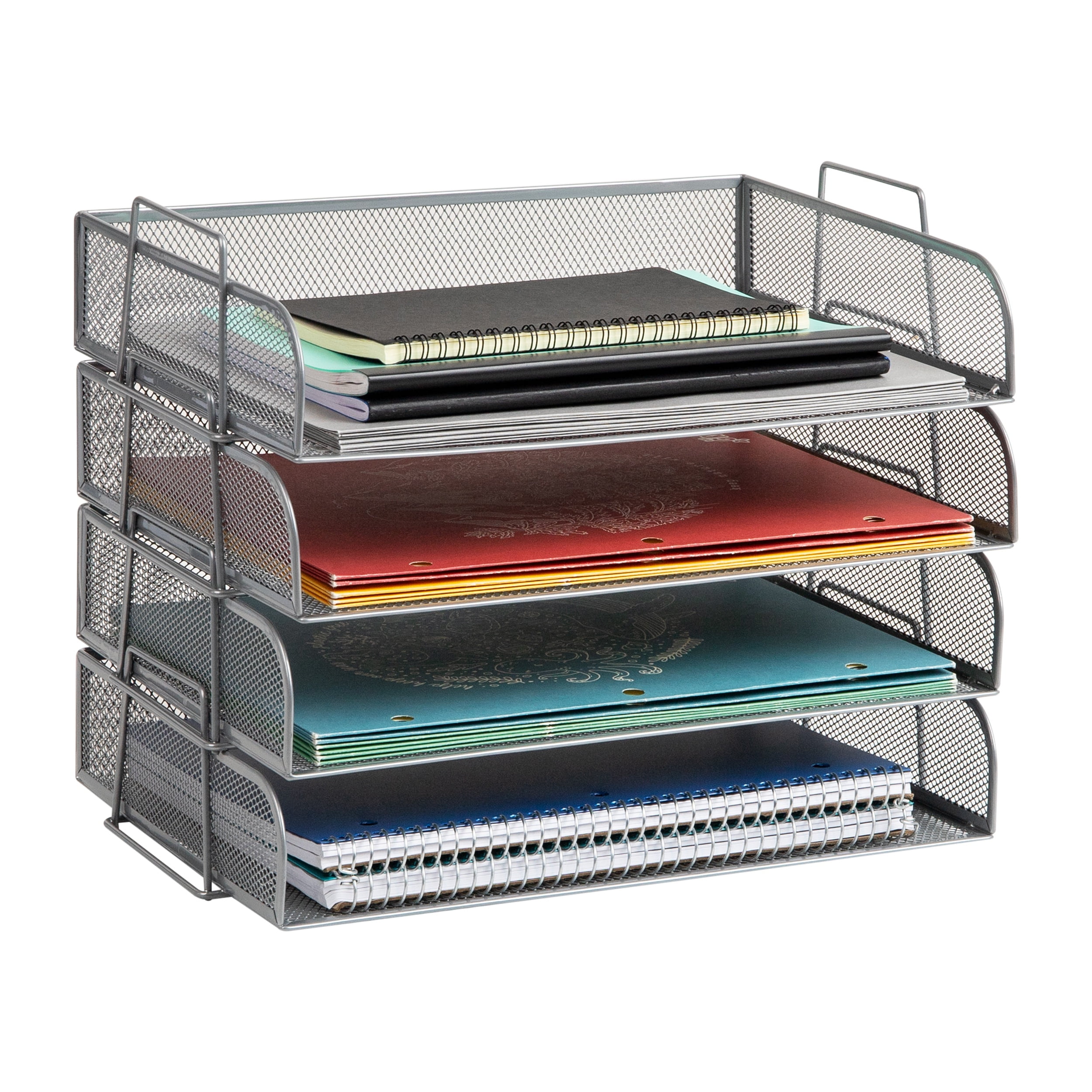 Mind Reader Stackable Paper Tray, Desktop Organizer, Metal, 14"L x 9.75 ...