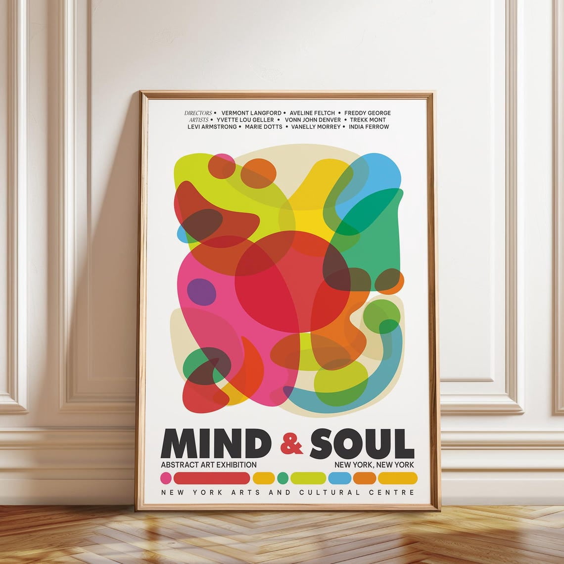 Mind & Soul Abstract Art Exhibition Poster - Playful Colors For Vibrant ...