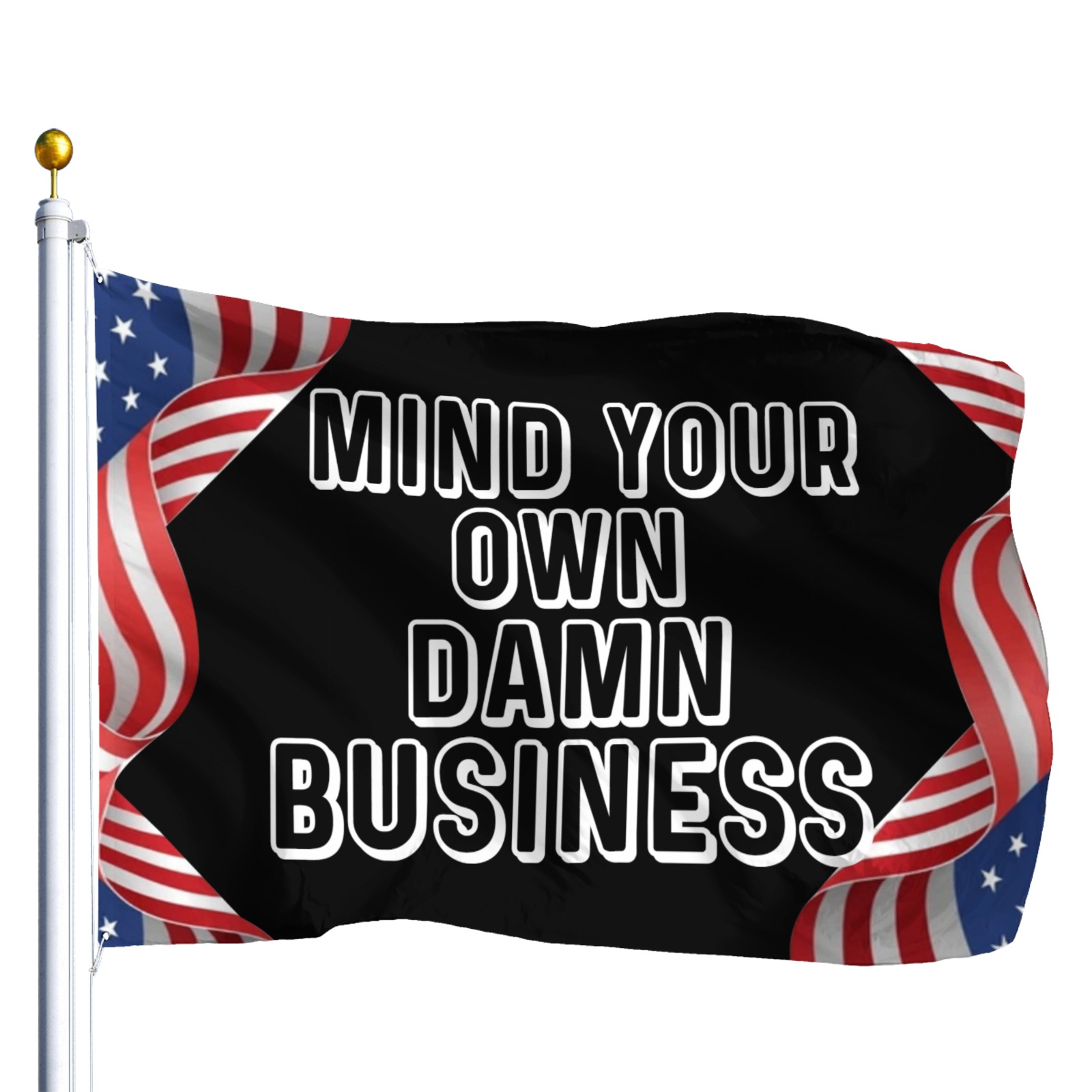 Mind Your Own Damn Business Flags 3x5 Outdoor Aesthetic Tapestry For ...