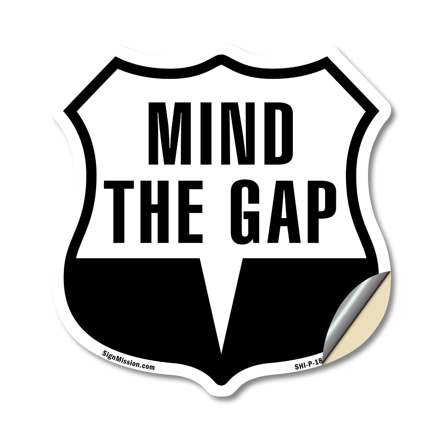 Mind the Gap (2 Pack) 12 inch X 12 inch Shield Shaped Heavy Duty 3.2 ...