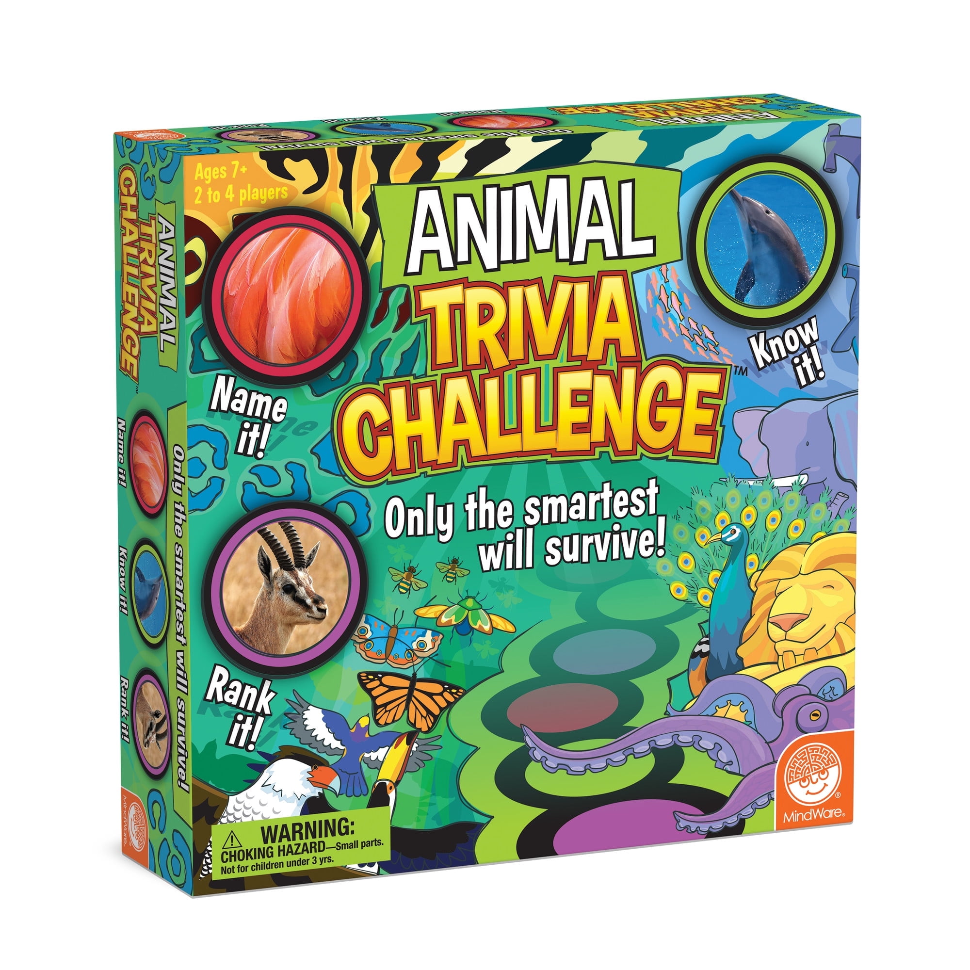 MindWare Educational Animal Trivia Challenge Board Game for Teens - 2 ...