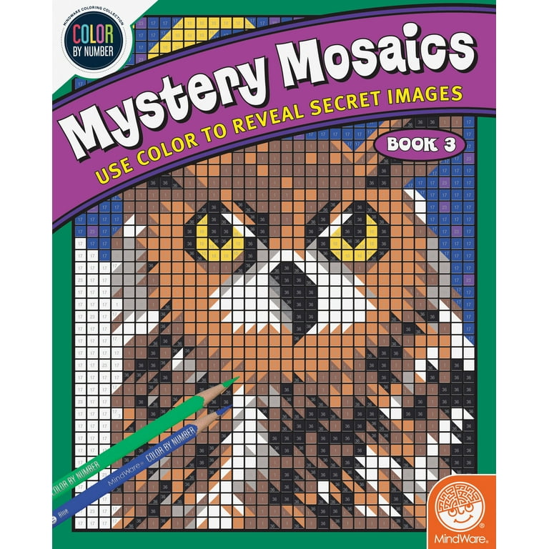 mosaic coloring pages by numbers