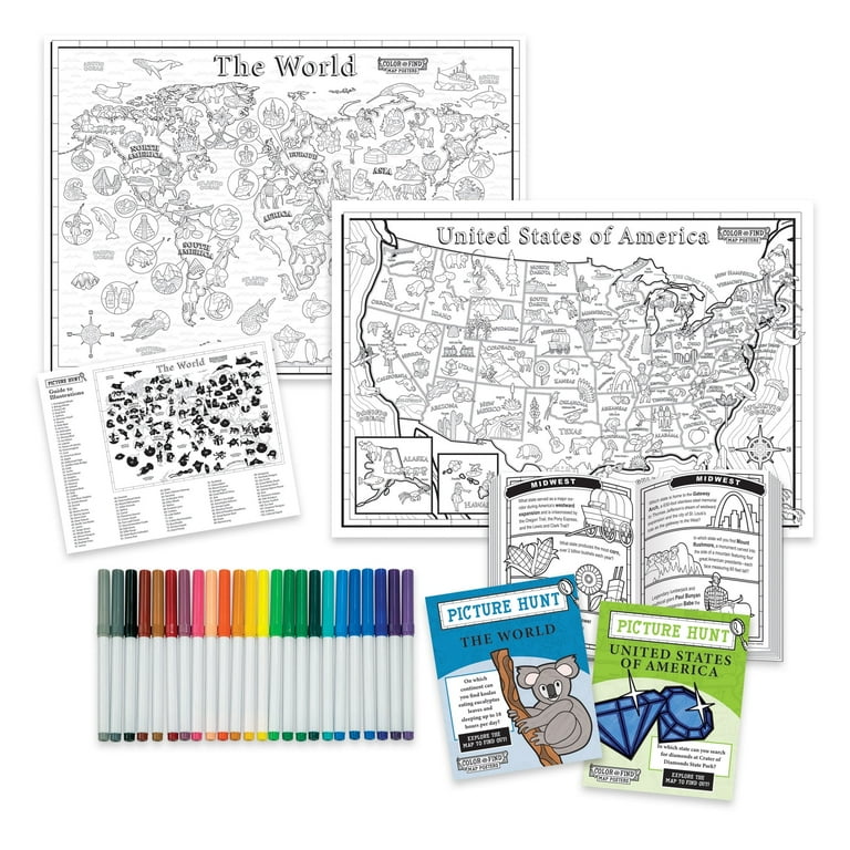 us map coloring activity pages