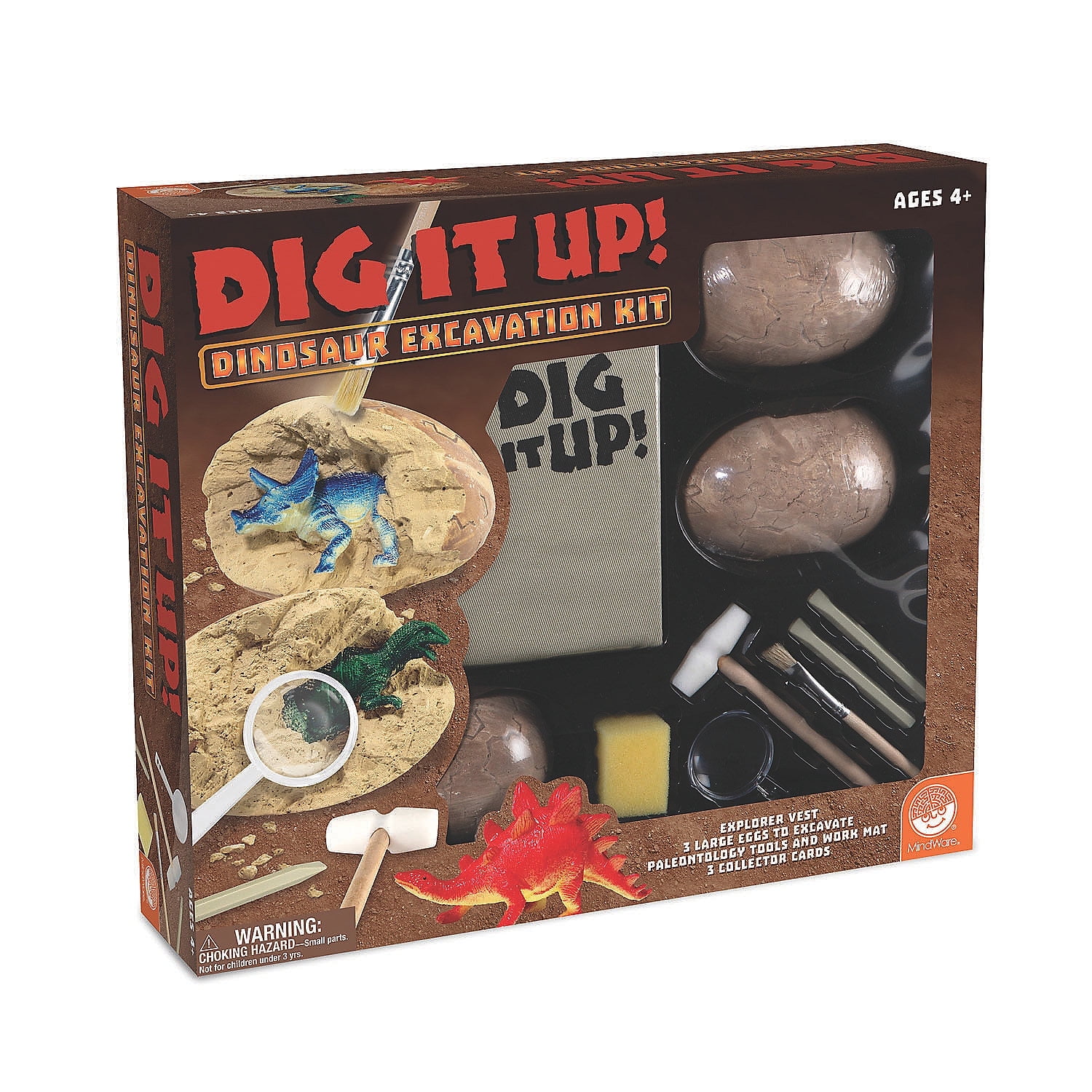 MindWare Dig It Up! Dinosaur Excavation Kit, Discovery Gift kit for ...