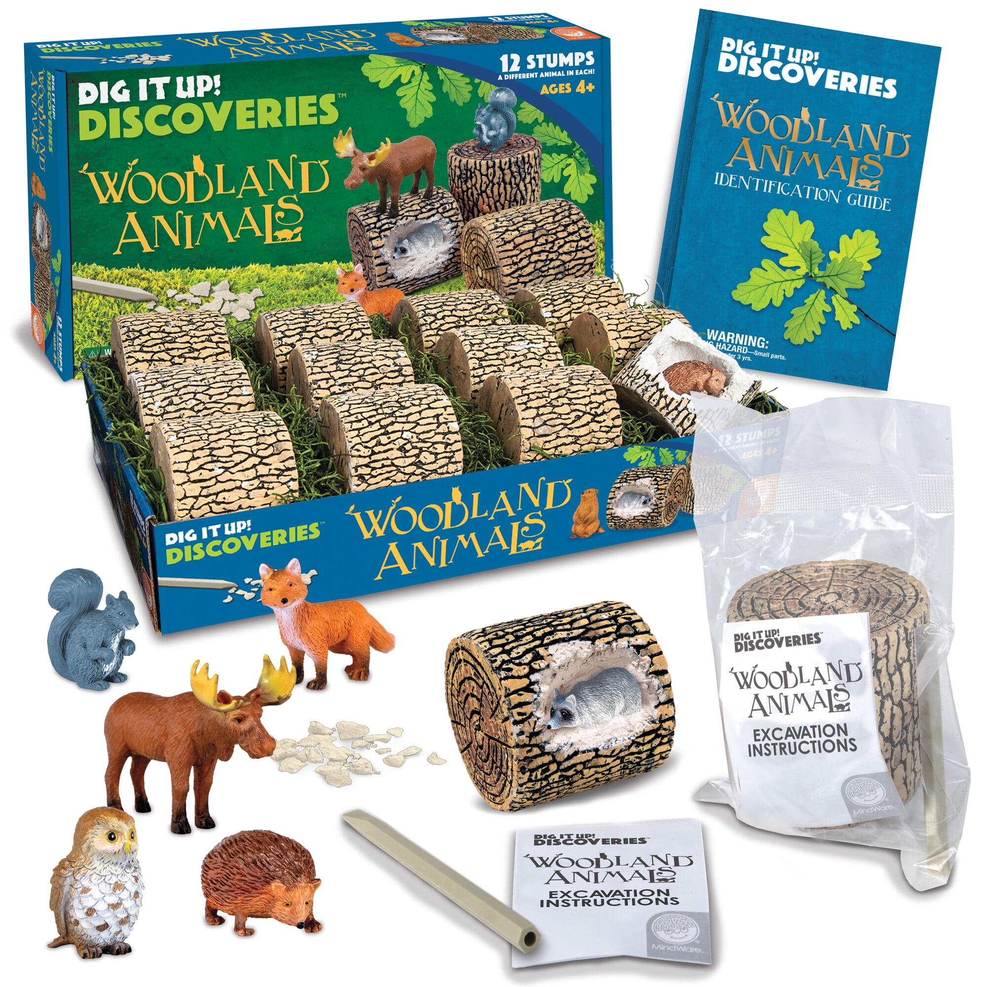 MindWare Dig it Up! Woodland Animals Excavation Kit - Dig Kit with 12 ...