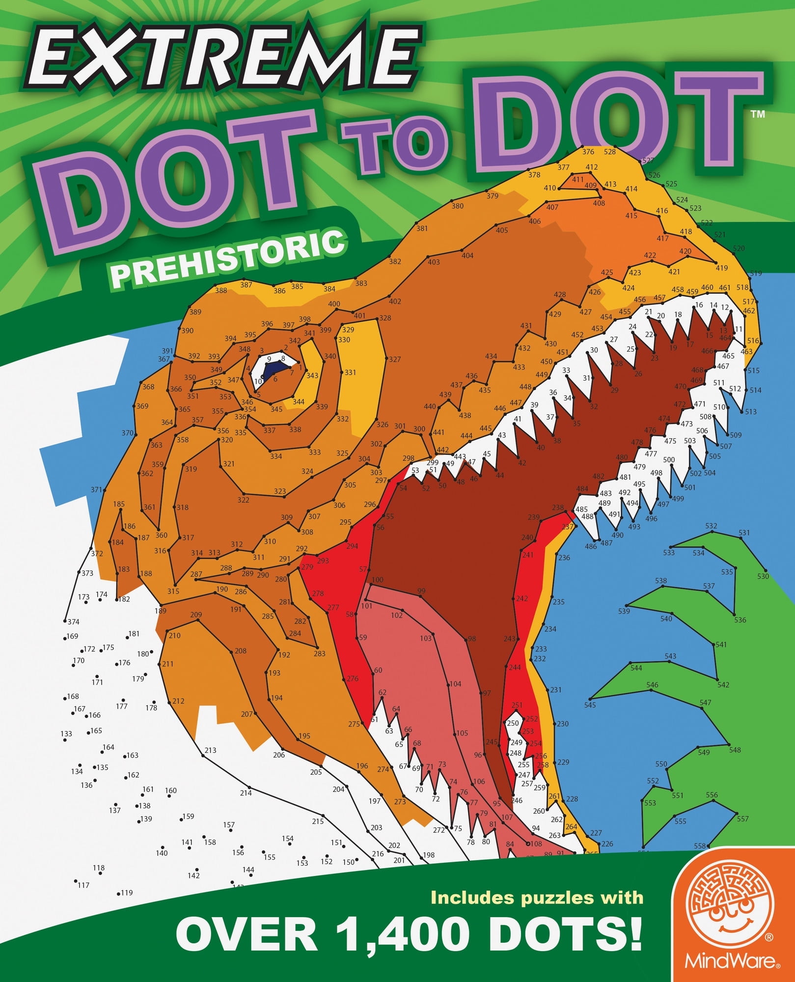 MindWare Extreme Dot to Dot: Prehistoric, 32 Puzzles, Ages 8 Years and ...