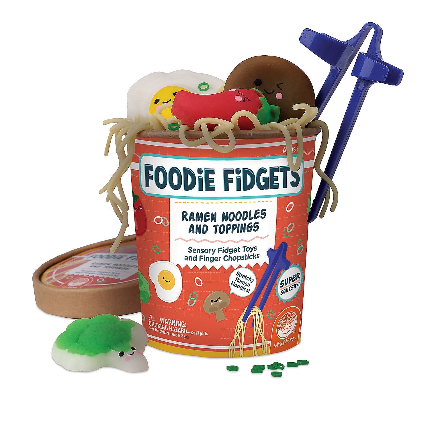 MindWare Foodie Fidgets Ramen Noodles and Toppings Set of Squishy Toys ...