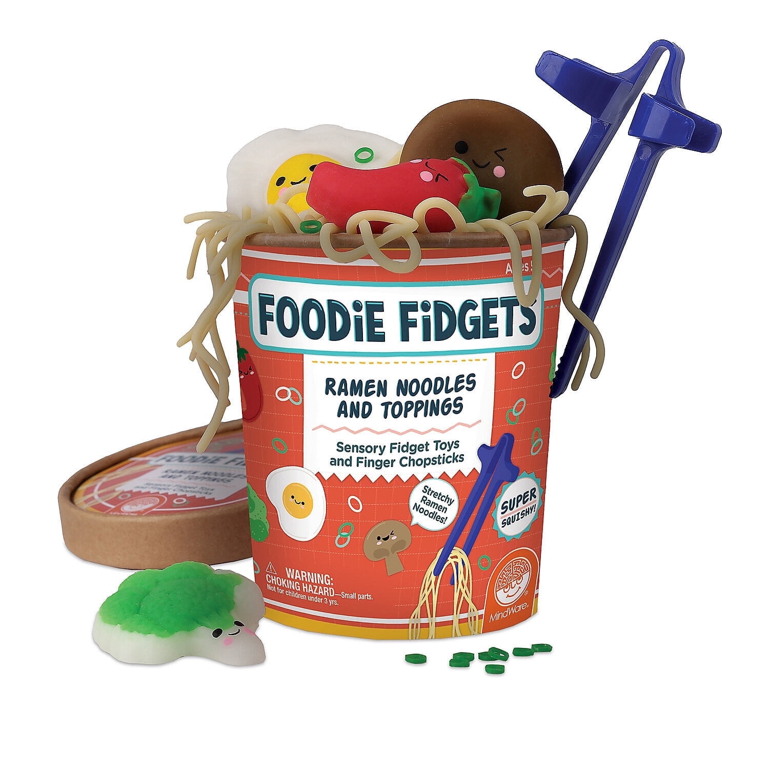 MindWare Foodie Fidgets Ramen Noodles & Toppings Set, Squishy Toys ...