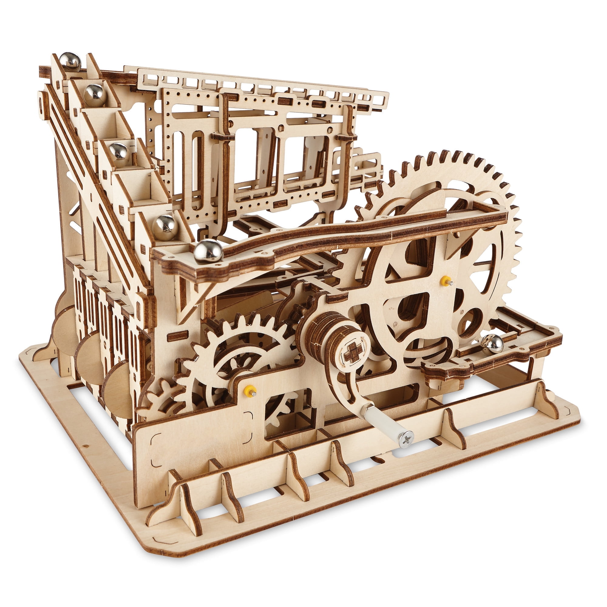 MindWare Gearjits Coaster, DIY Construction Wooden Model, 3D Building ...