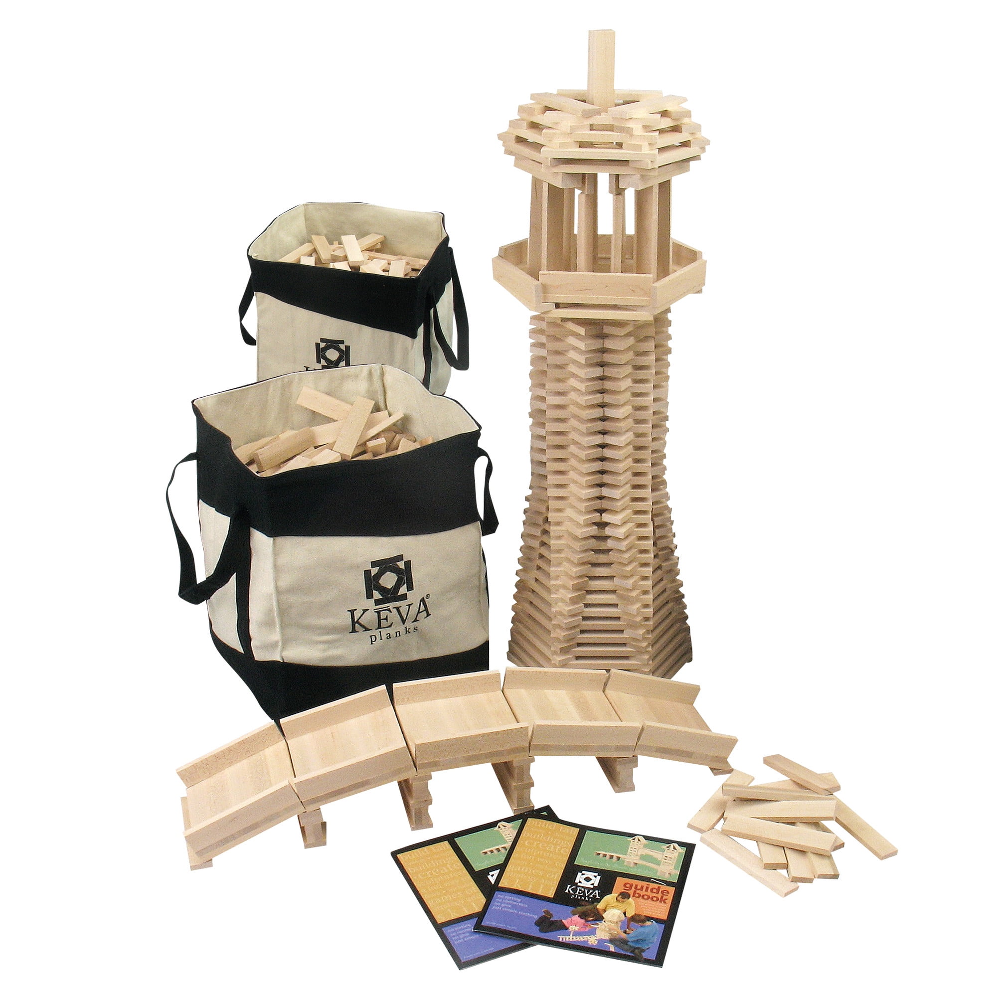 MindWare KEVA Maple 800 Plank Wooden Building Blocks Set, Free-Form 3D ...