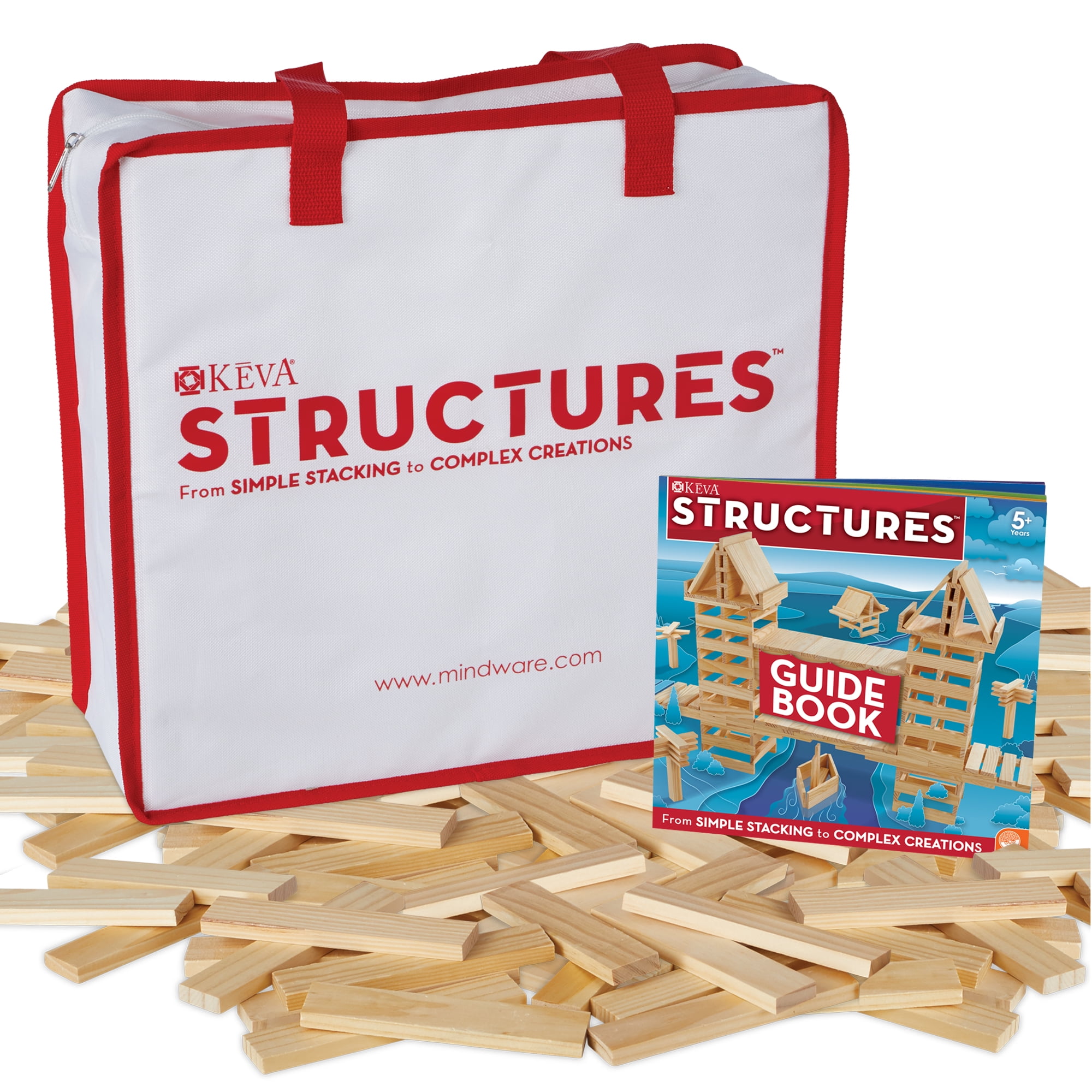 KEVA Structures 400 Plank Set - Solid Wood Building - 1 Piece - Walmart.com