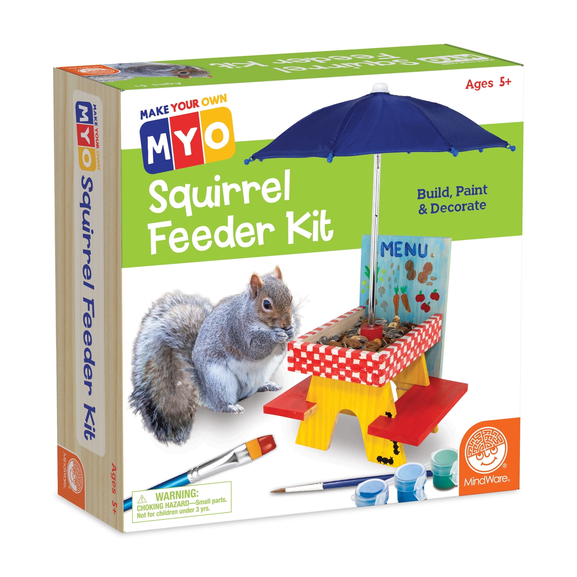 MindWare Make Your Own (MYO) Squirrel Feeder Craft Kit for Kids ...