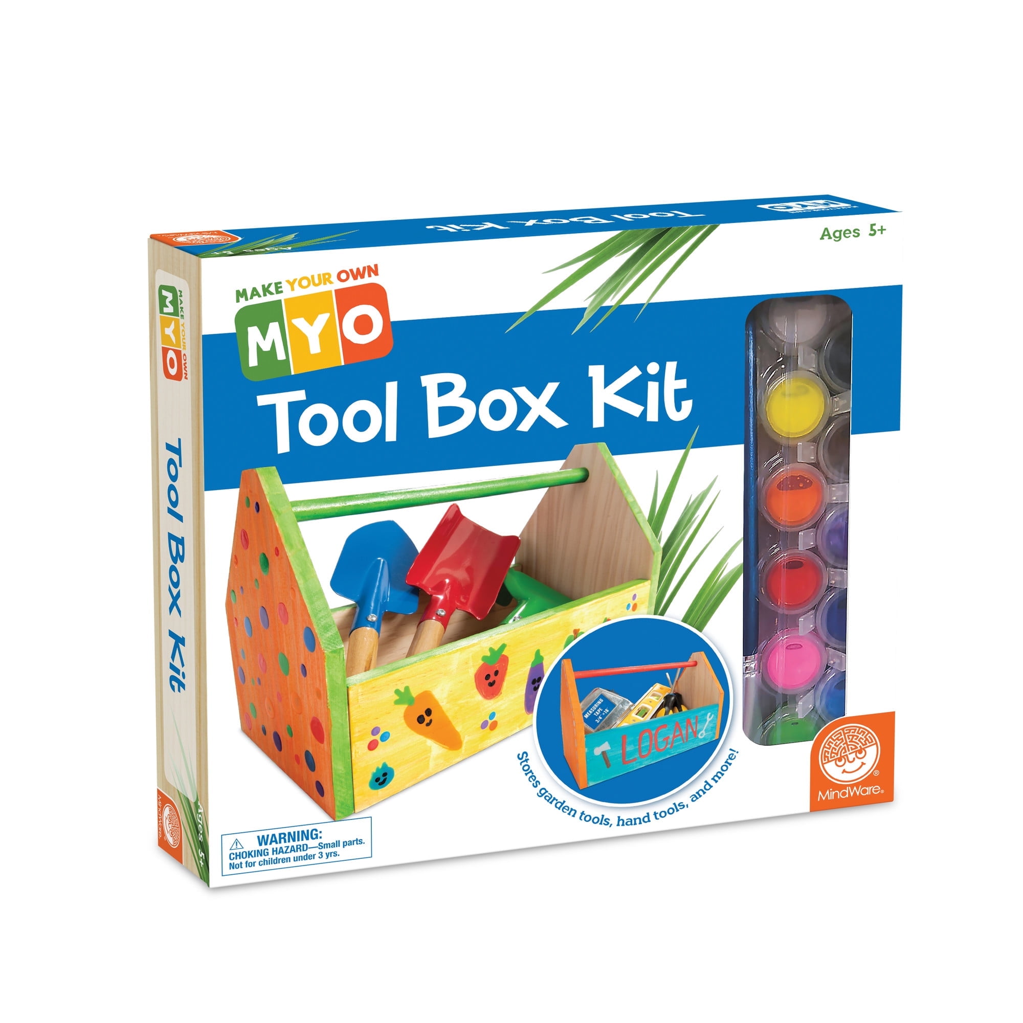 MindWare Make Your Own Wooden Tool Box, Craft Kit Includes Wood, Glue ...