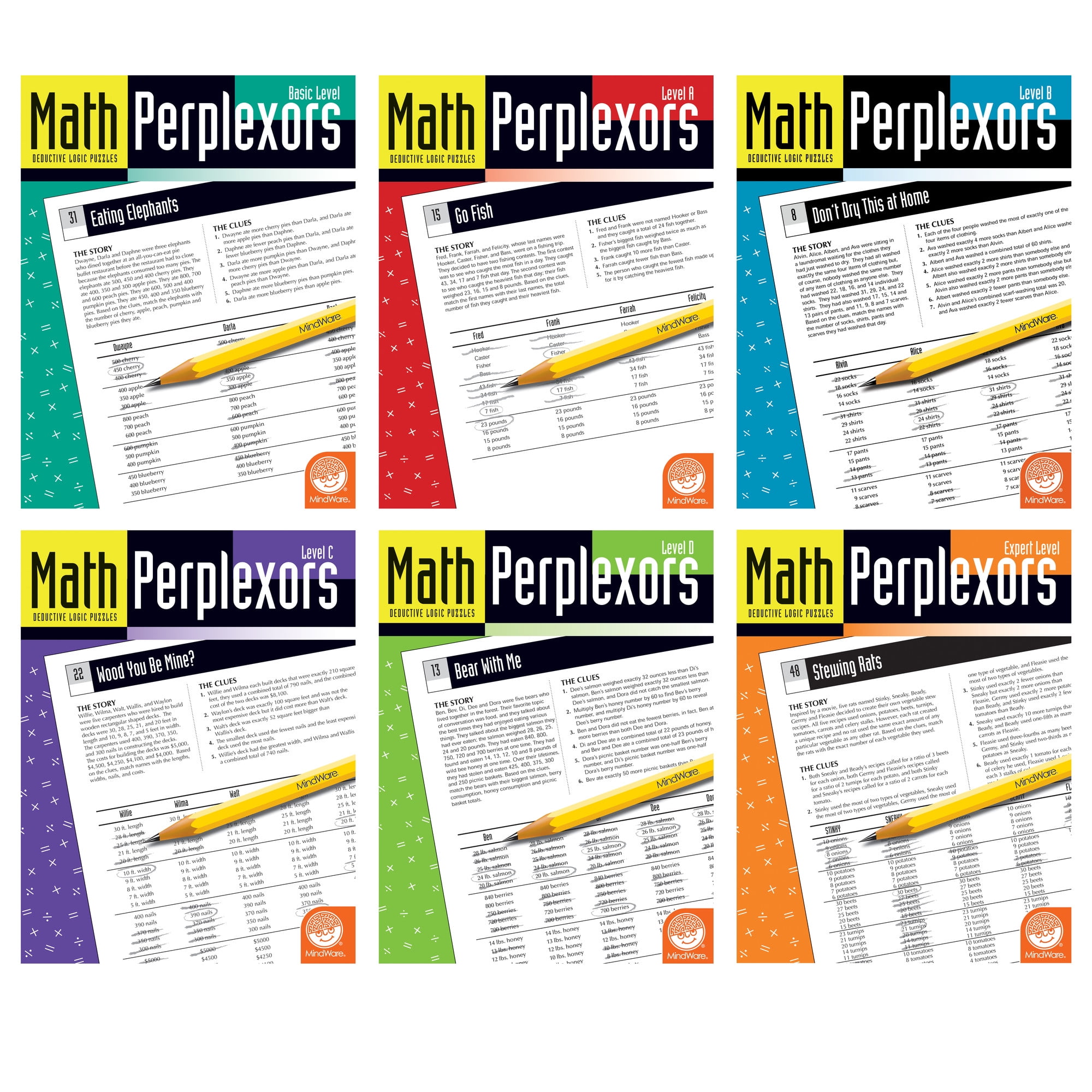 MindWare Math Perplexors, Logic Puzzles for STEM Learning, Ages 6 and ...