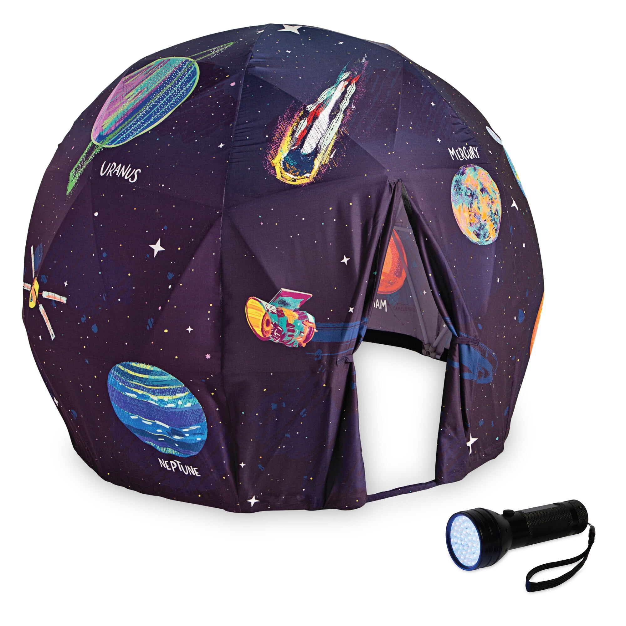 MindWare Space Fort: Glow-in-The-Dark, 63”w x 55”h, with Blacklight ...