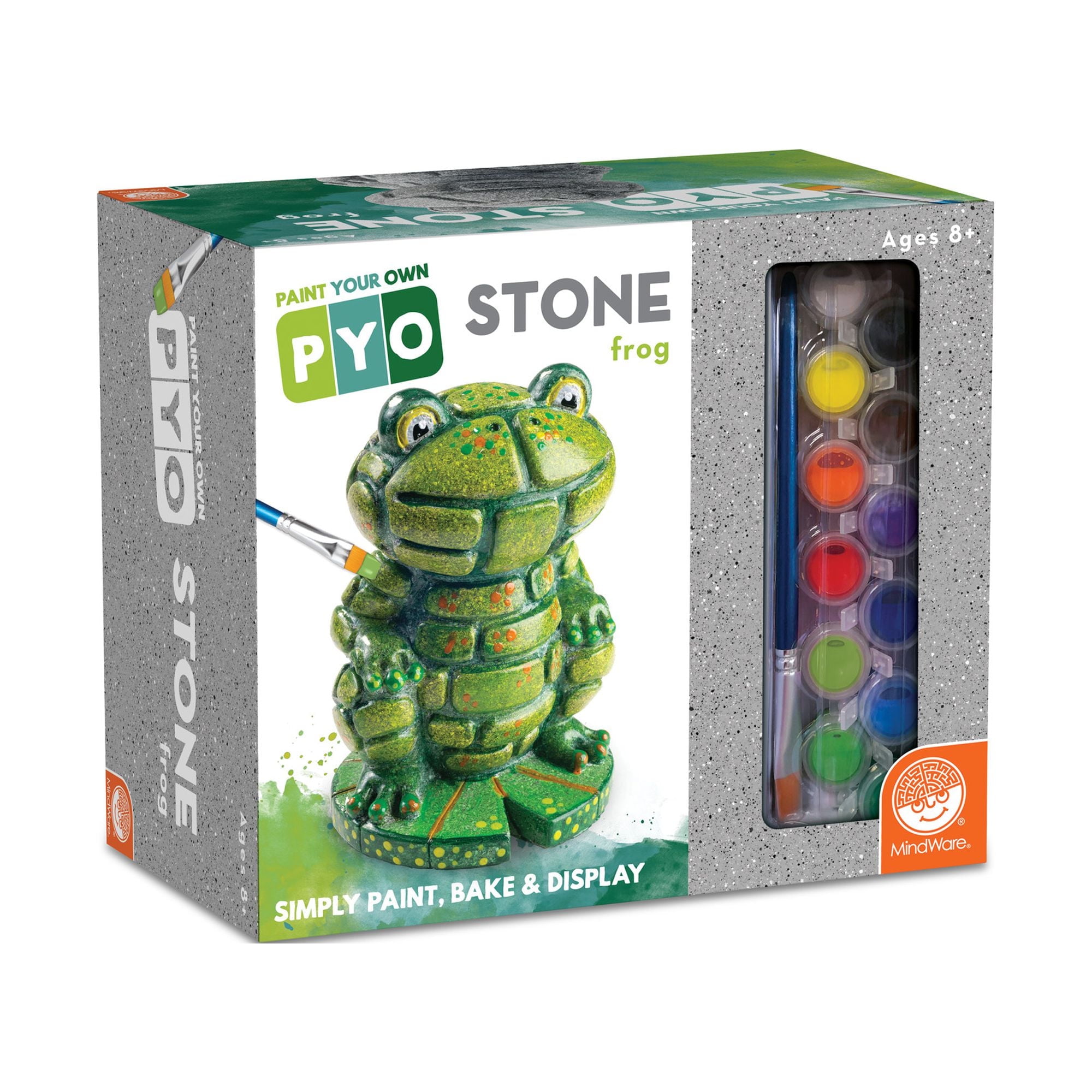MindWare Paint Your Own Mosaic Frog Kit , 4” x 6.5” DIY Stone Figurine ...